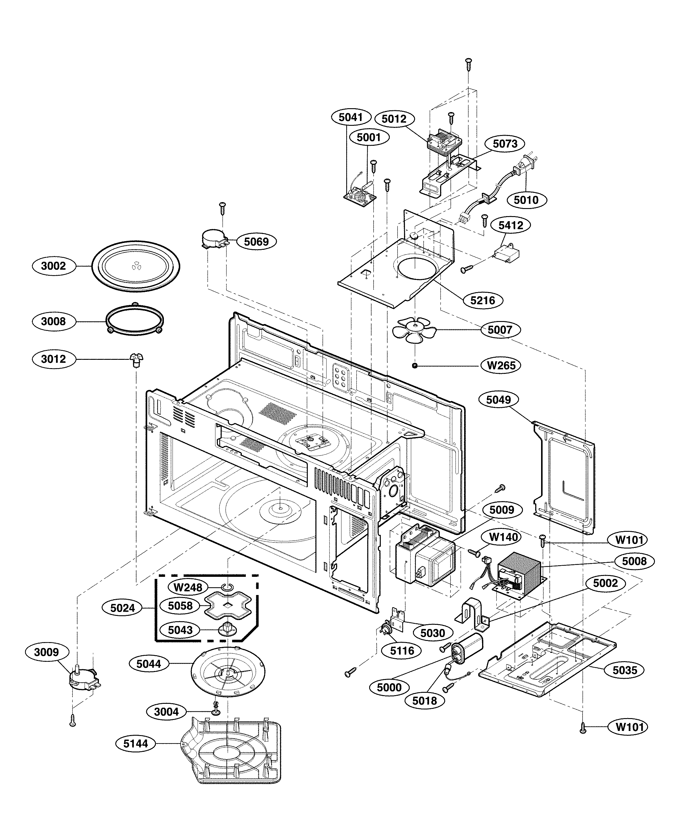 Official LG LMV1813ST/02 microwave/hood combo parts | Sears PartsDirect