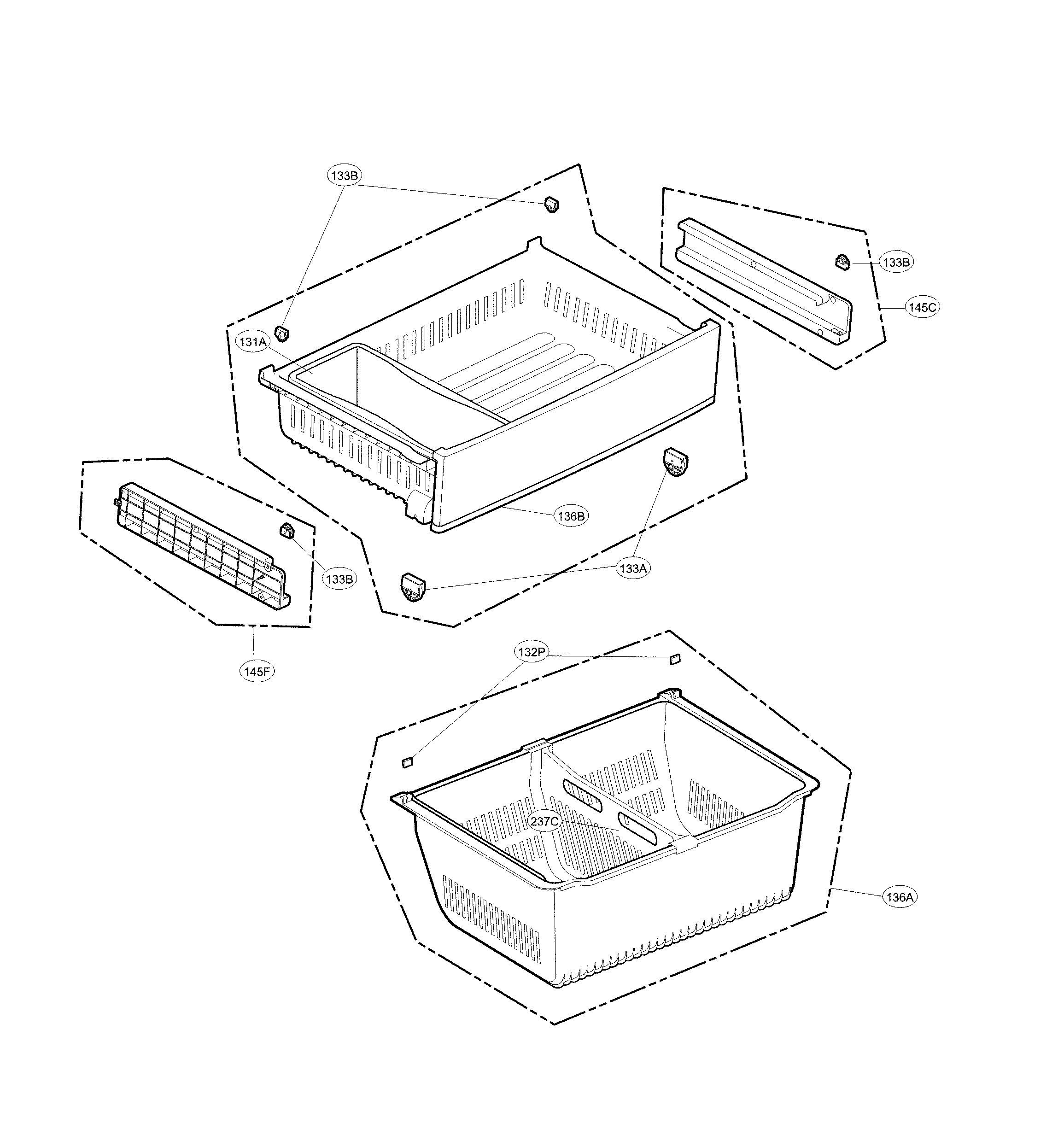 Official LG LFXS26596S/00 bottom-mount refrigerator parts | Sears ...