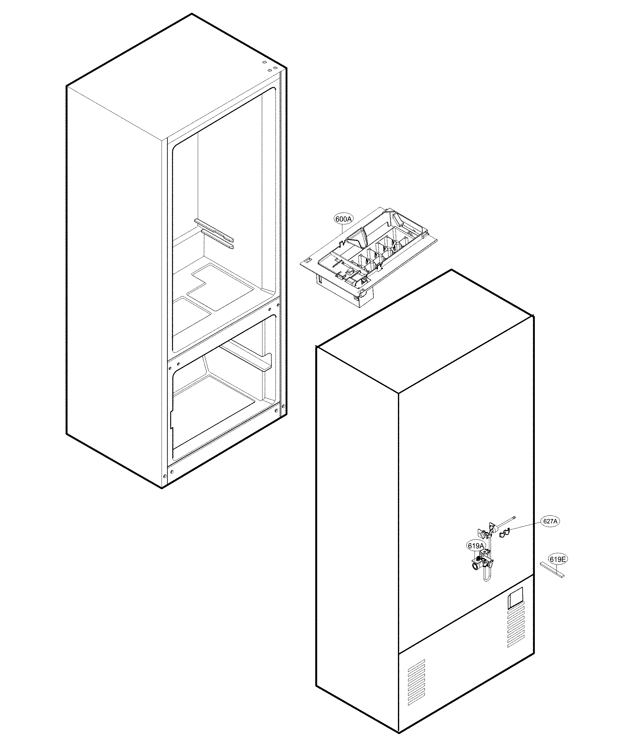 Official LG LFCS22520S/01 bottom-mount refrigerator parts | Sears ...