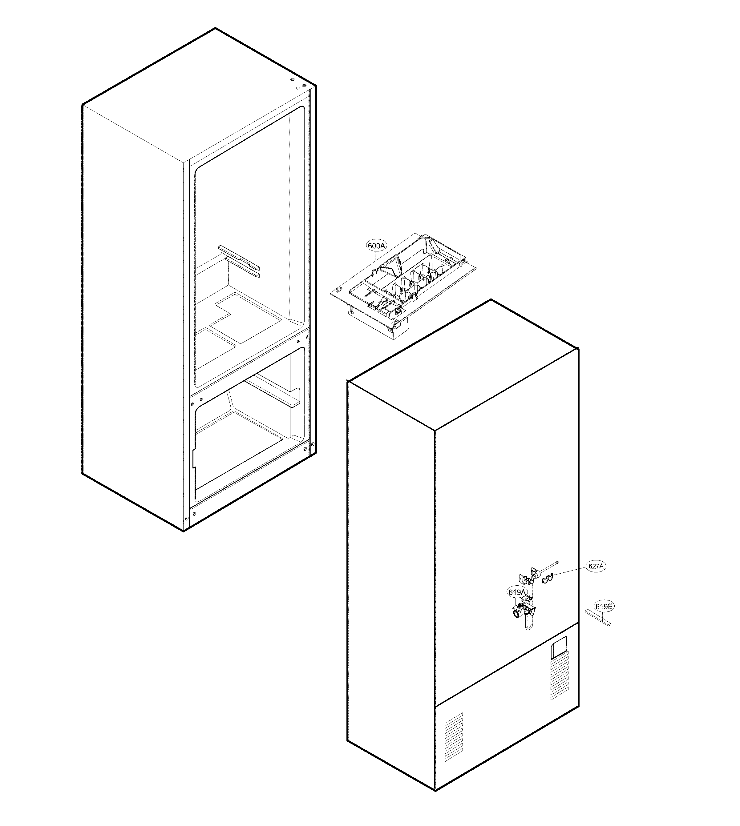 Official LG LFCS22520D/00 bottom-mount refrigerator parts | Sears ...