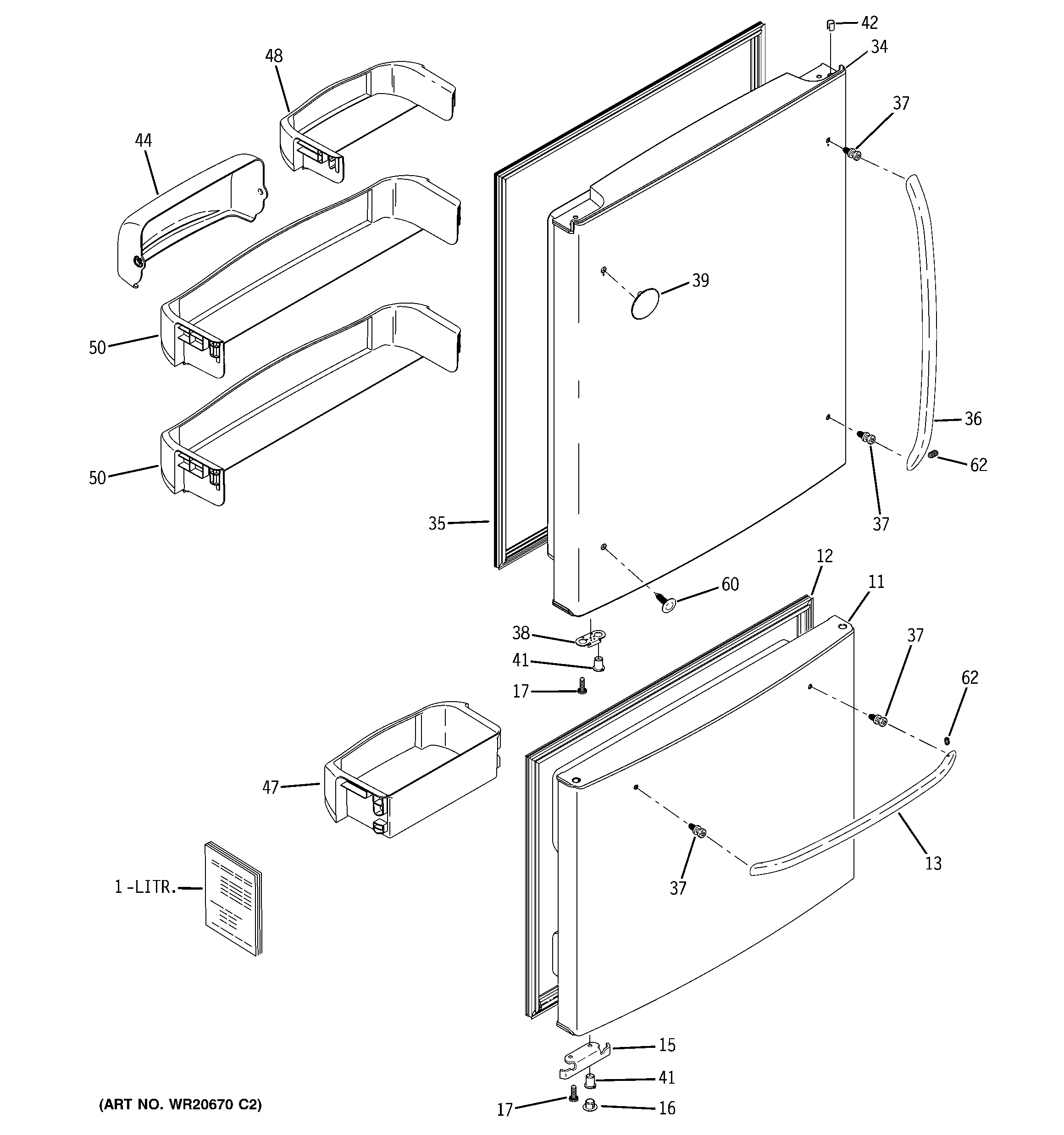 Page - 11 Official GE GBSL0HCXELLS bottom-mount refrigerator parts ...