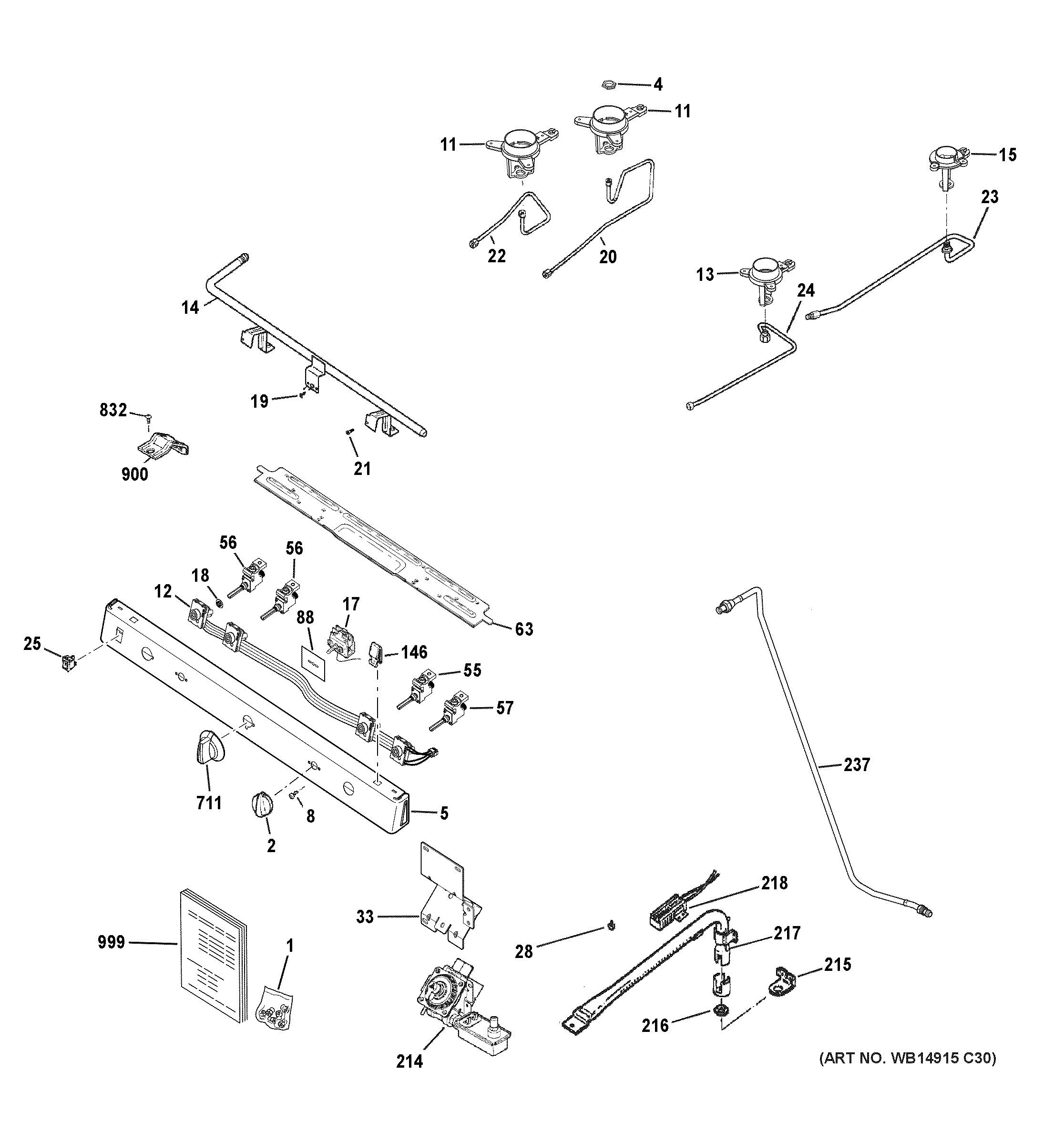 Official Hotpoint RGBS330DR1WW gas range parts | Sears PartsDirect