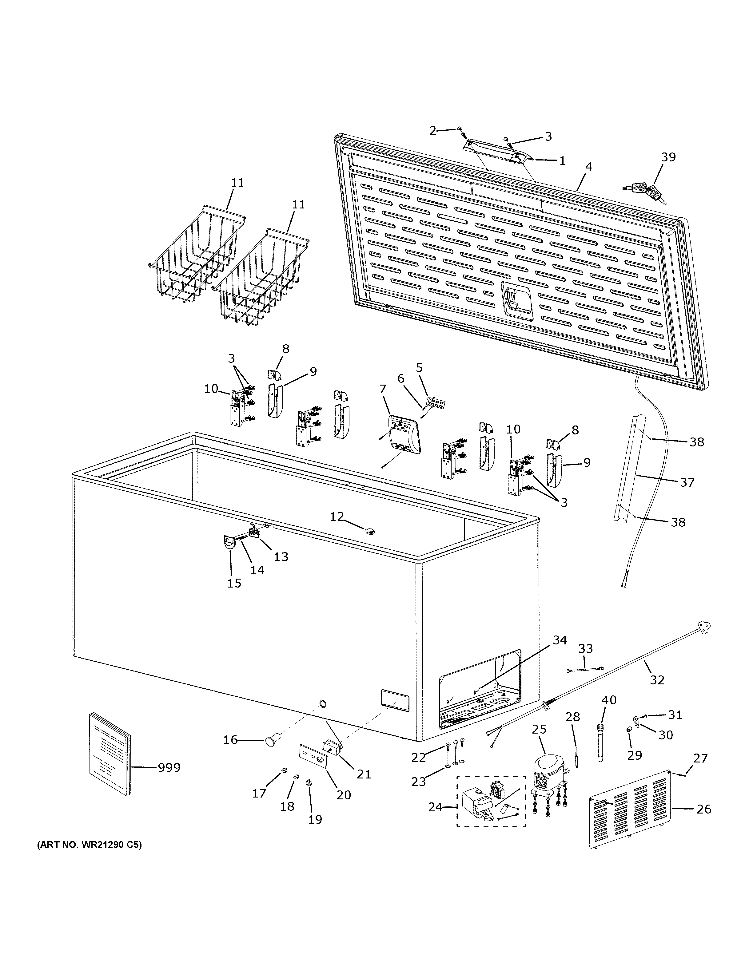 Page - 25 Official Hotpoint HCM16QWBWW chest freezer parts | Sears ...