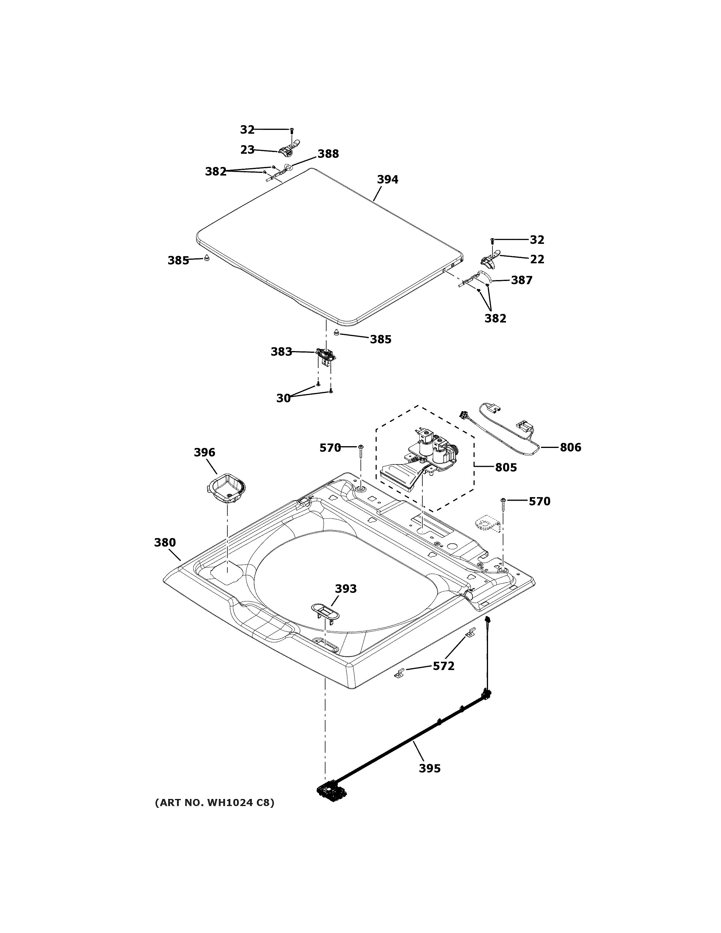 Hotpoint HTW265ASW0WW washer Parts | Diagrams | Sears PartsDirect