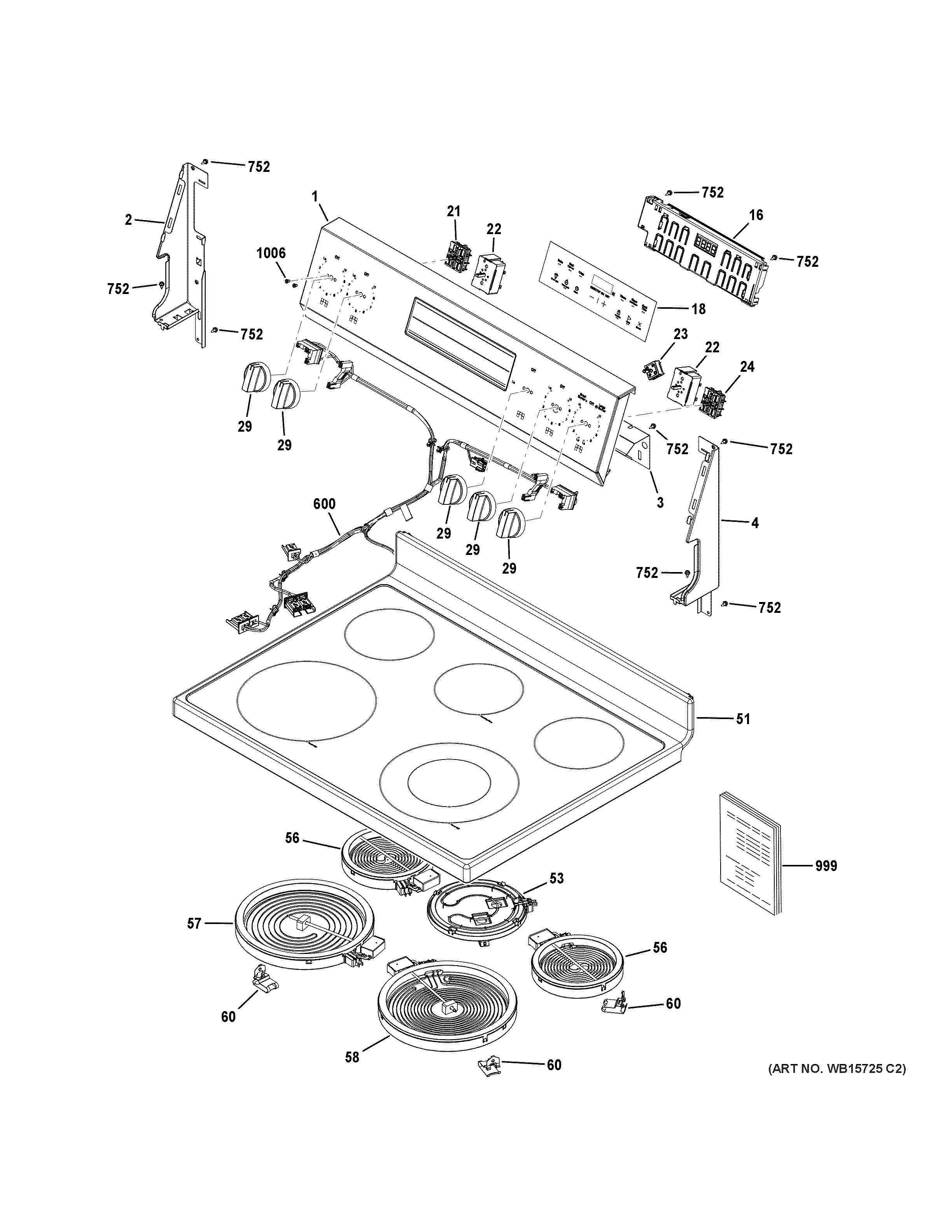 Official GE GRF500PV1SS electric range parts | Sears PartsDirect