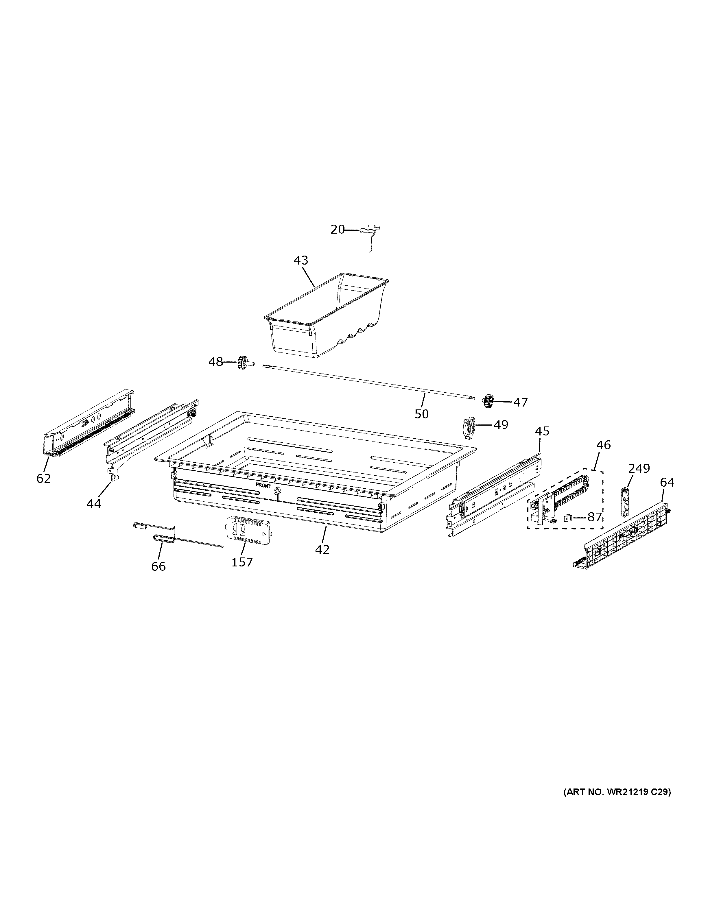 Official GE PJE23BYWBFS bottom-mount refrigerator parts | Sears PartsDirect