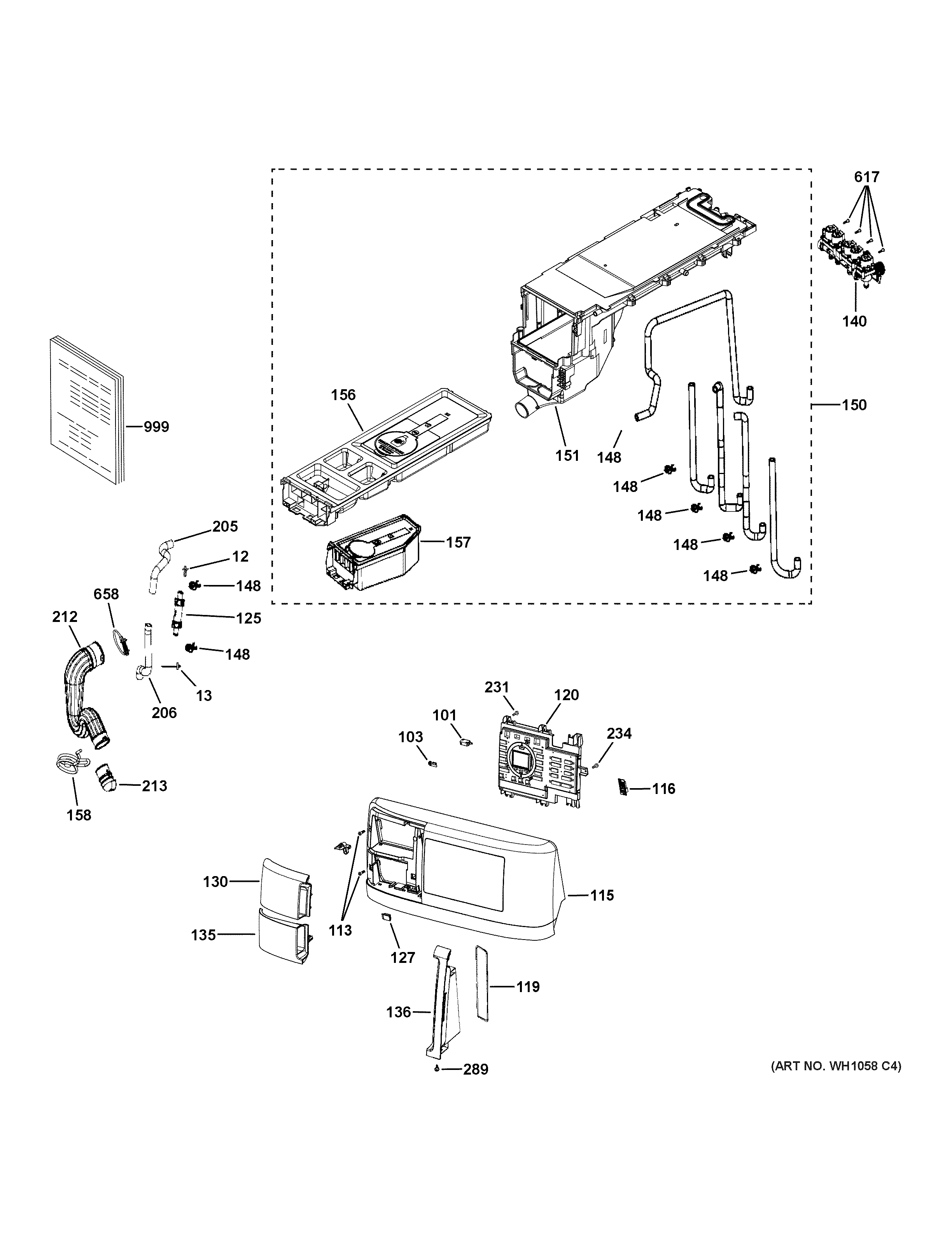 Official GE PFQ97HSPV0DS stacked laundry center parts | Sears PartsDirect