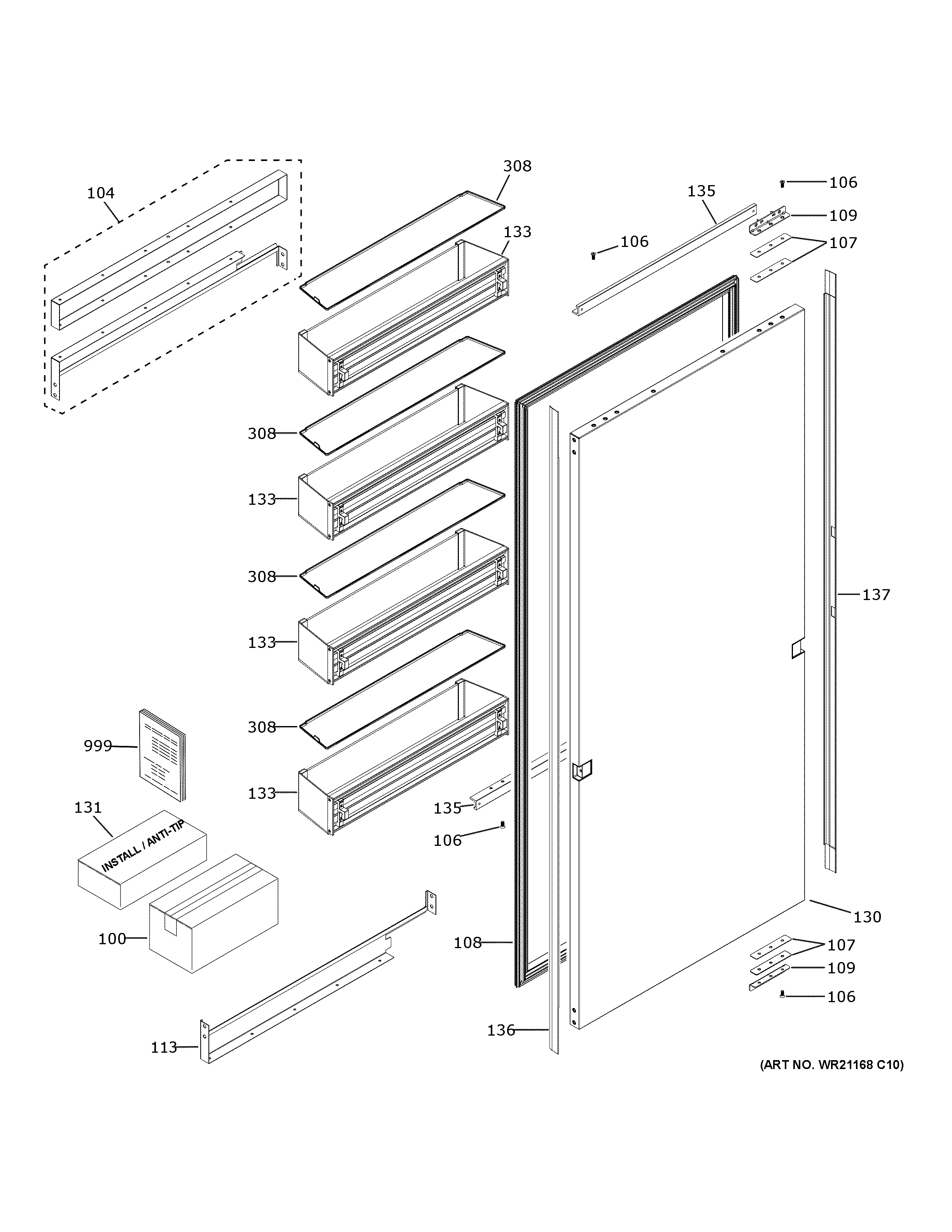Official GE ZIR361NPRDII upright freezer parts | Sears PartsDirect