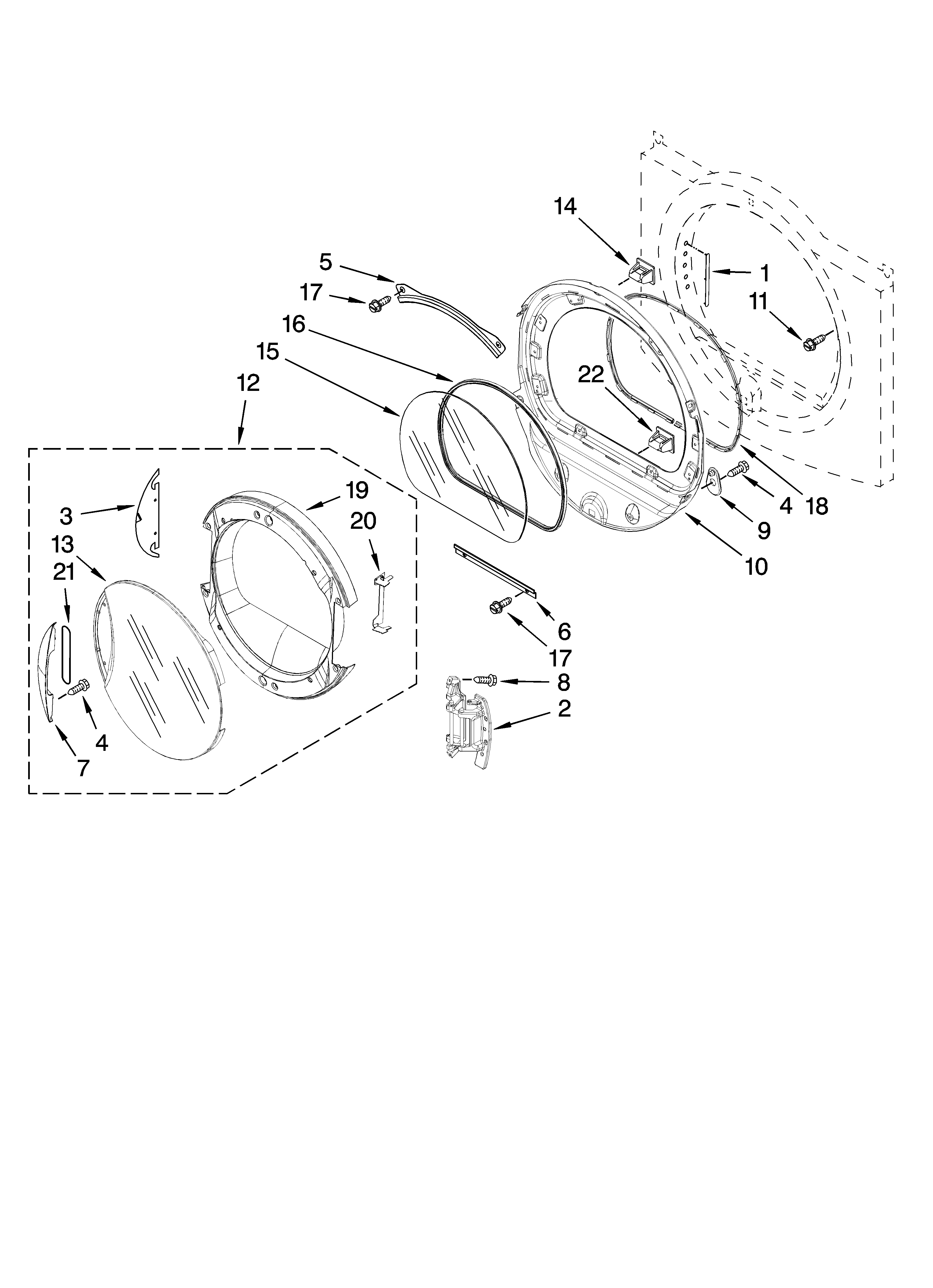 Official Kenmore Elite 11087892602 dryer parts | Sears PartsDirect