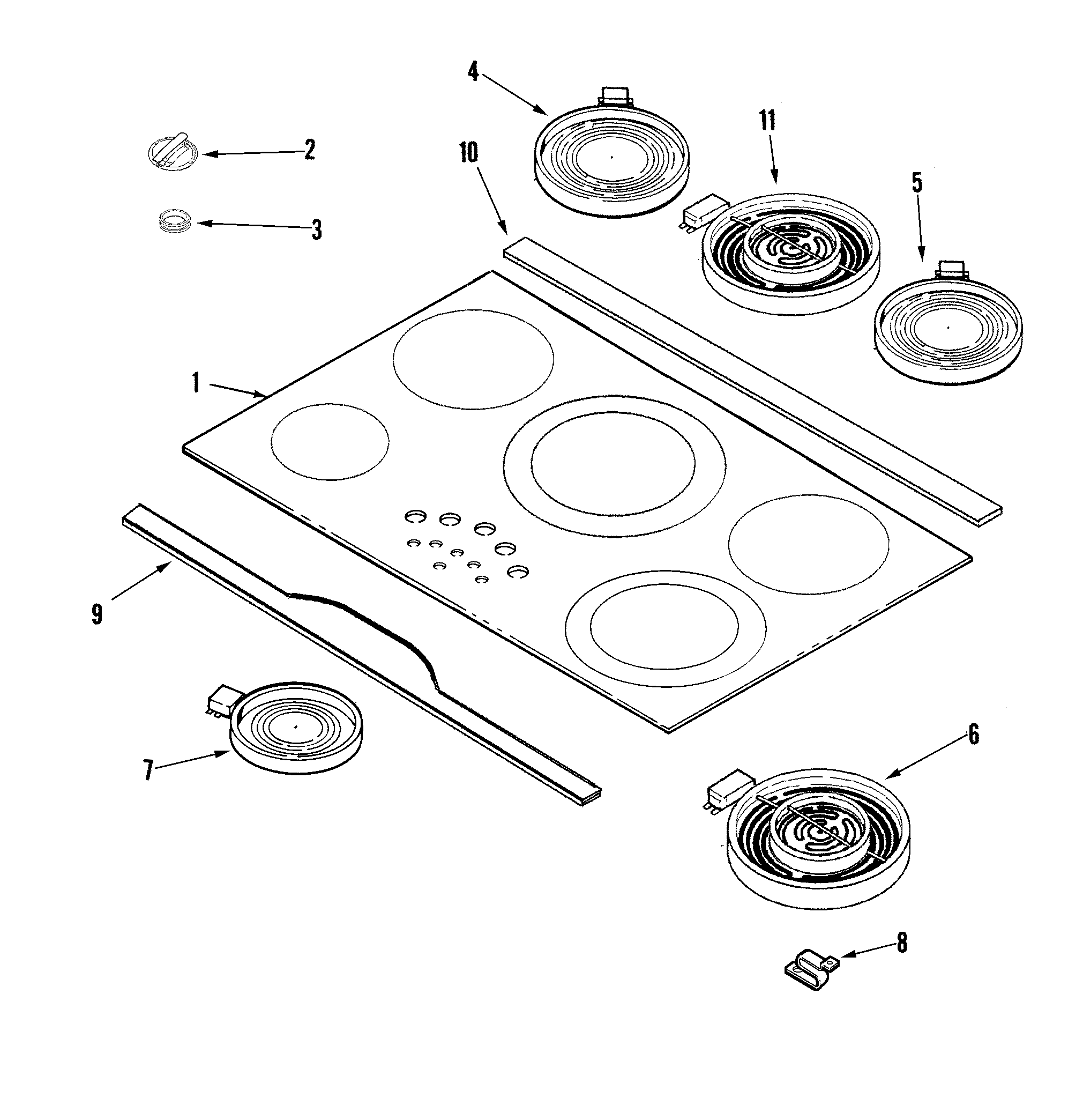 Official Jenn-Air JEC9536ADB electric cooktop parts | Sears PartsDirect