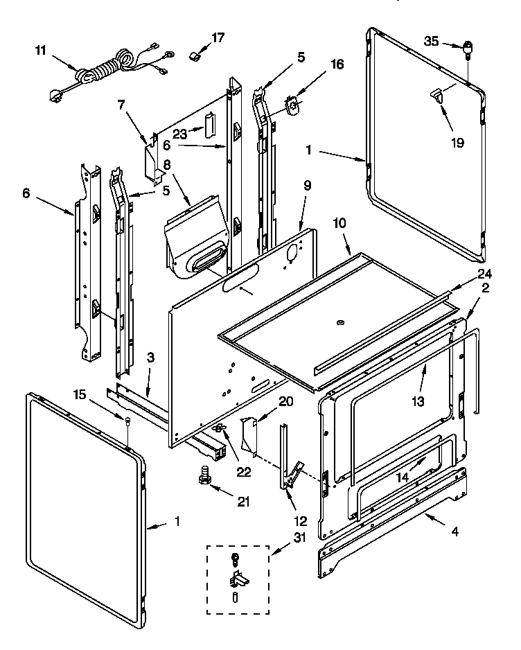 Official Whirlpool SF312PEWN1 gas range parts | Sears PartsDirect