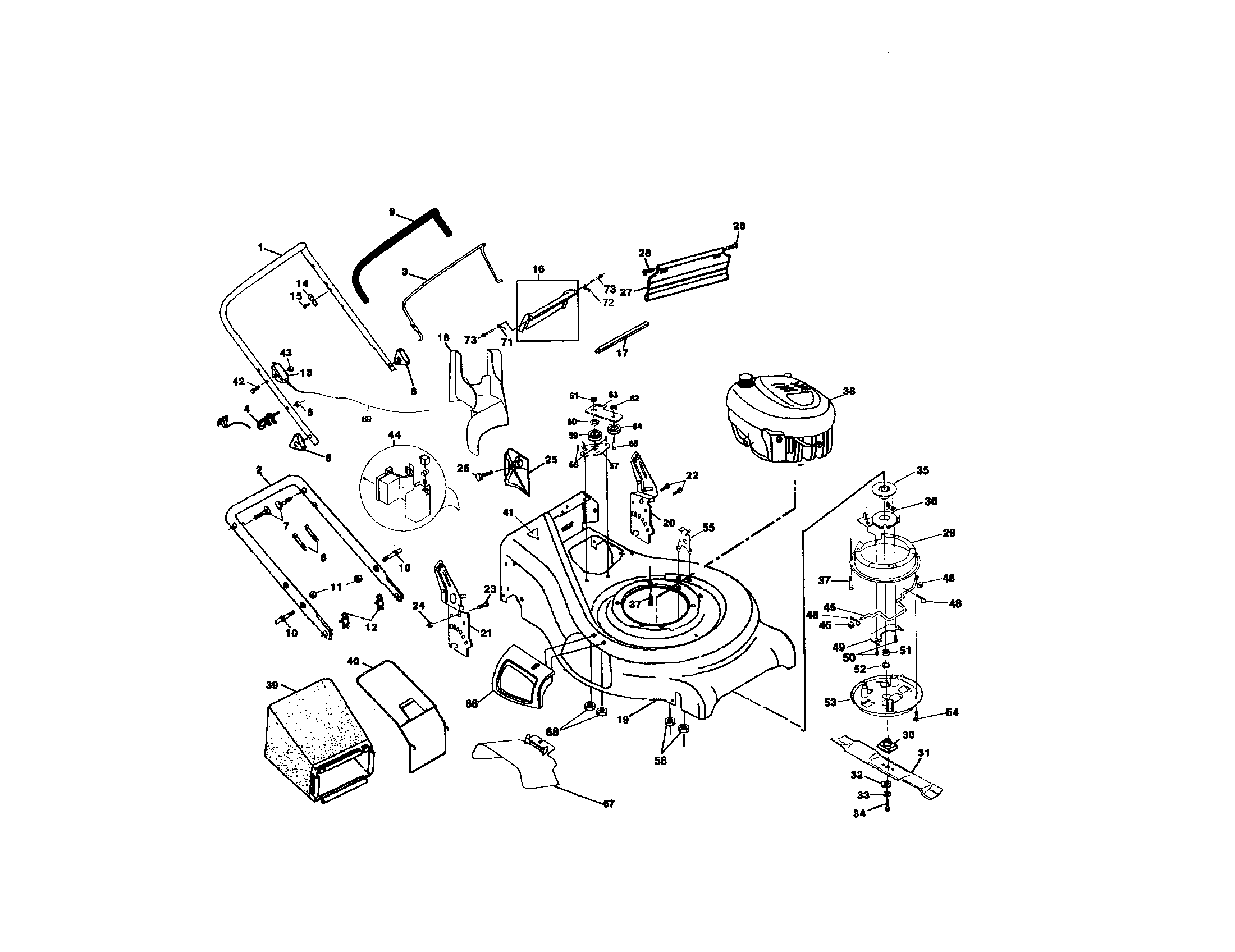 Page - 83 Official Craftsman 917377972 gas lawn mower parts | Sears ...