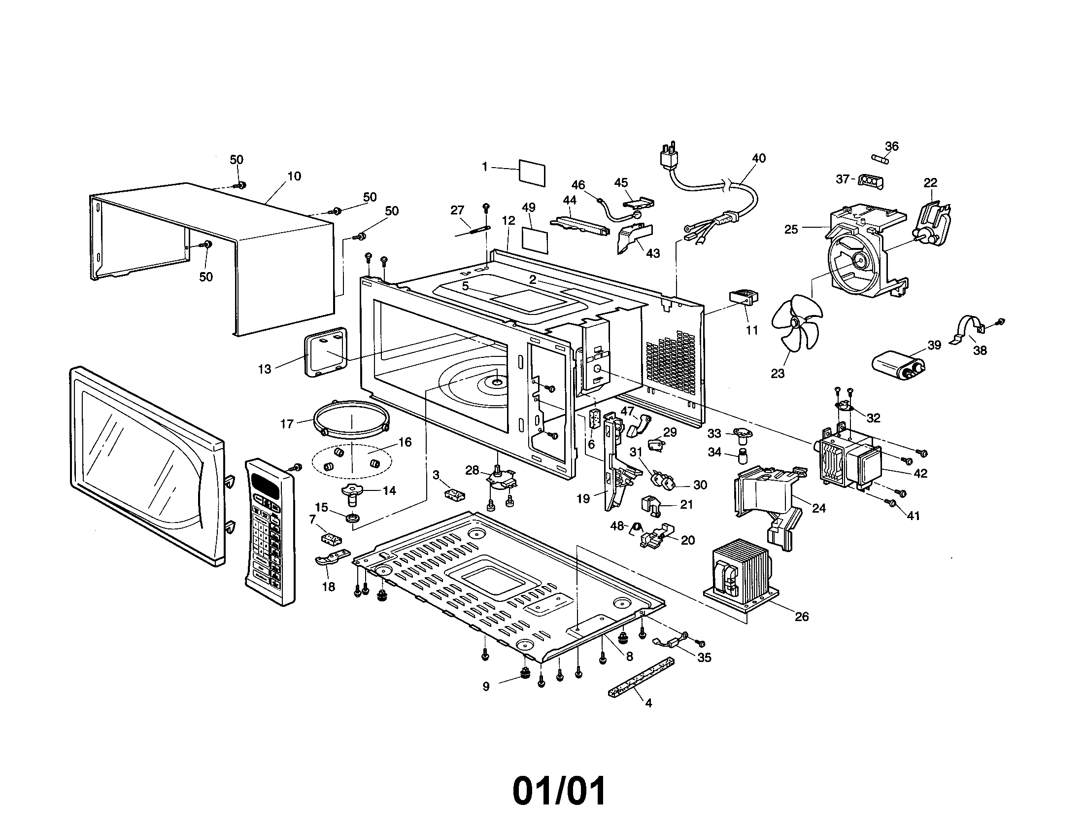 Page - 11 Official Panasonic NN-S669BA countertop microwave parts ...