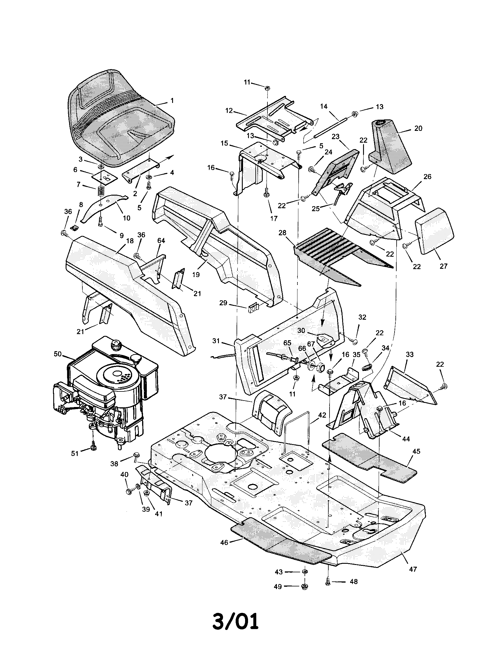 Official Craftsman 536270112 rear-engine riding mower parts | Sears ...