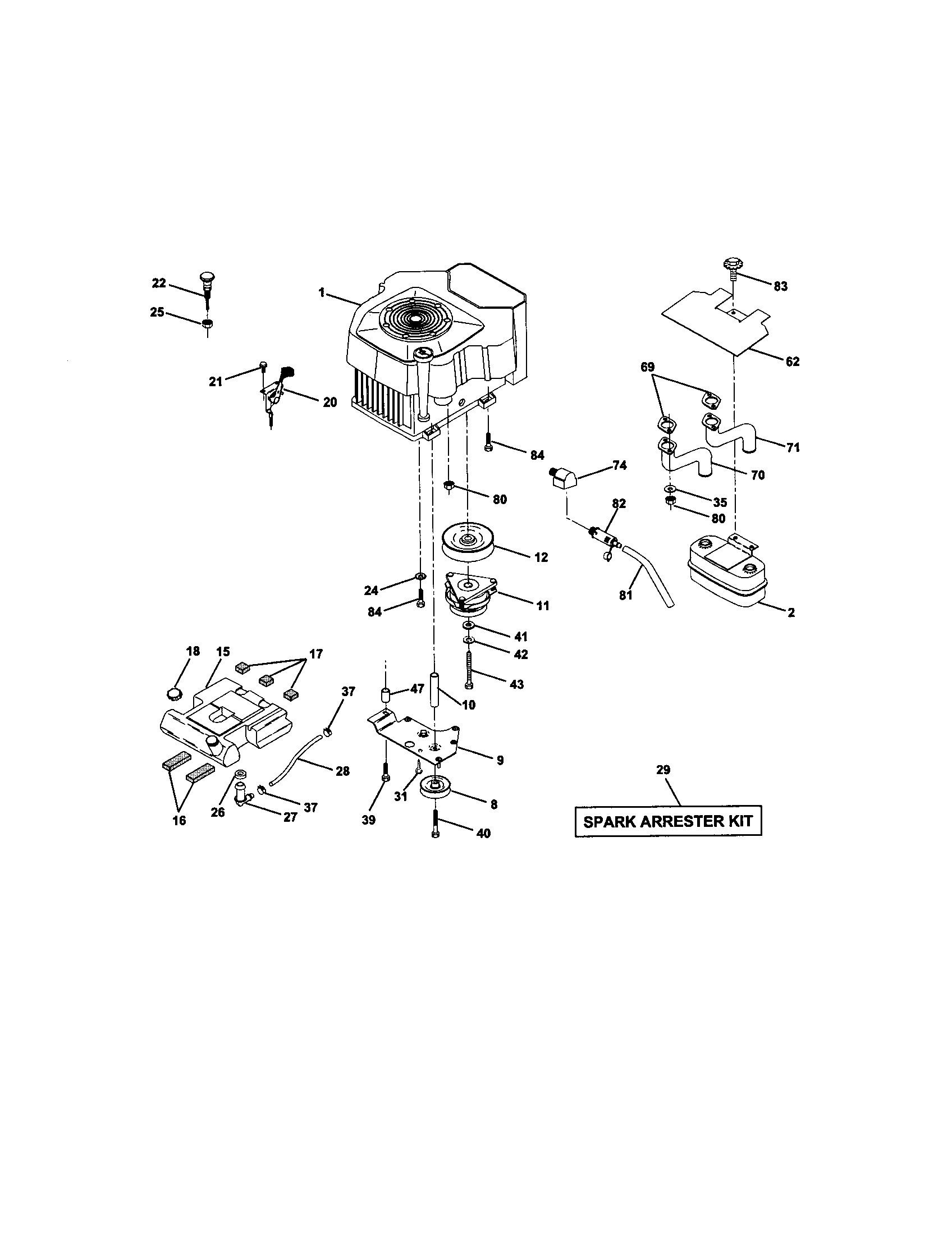 Page - 76 Official Craftsman 917274961 front-engine lawn tractor parts ...