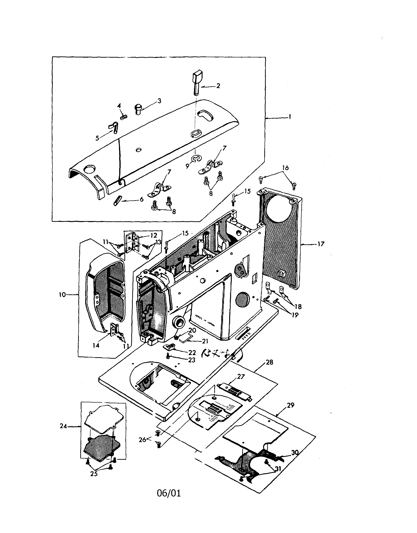 Official Kenmore 15816030 mechanical sewing machine parts | Sears ...