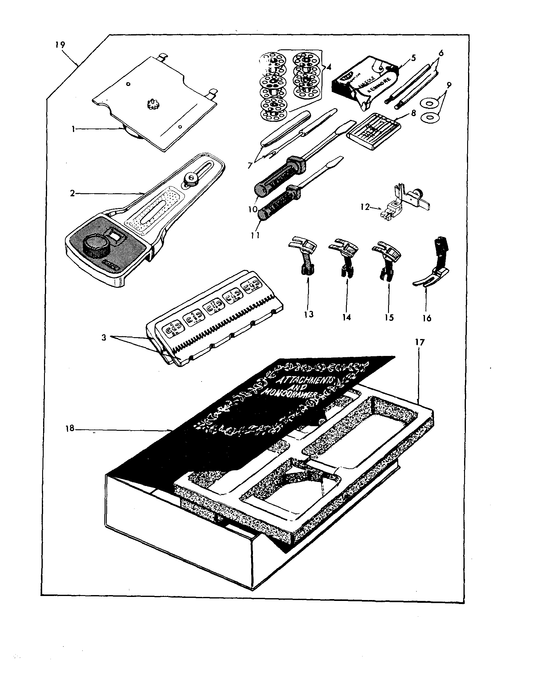 Official Kenmore 15816030 mechanical sewing machine parts | Sears ...