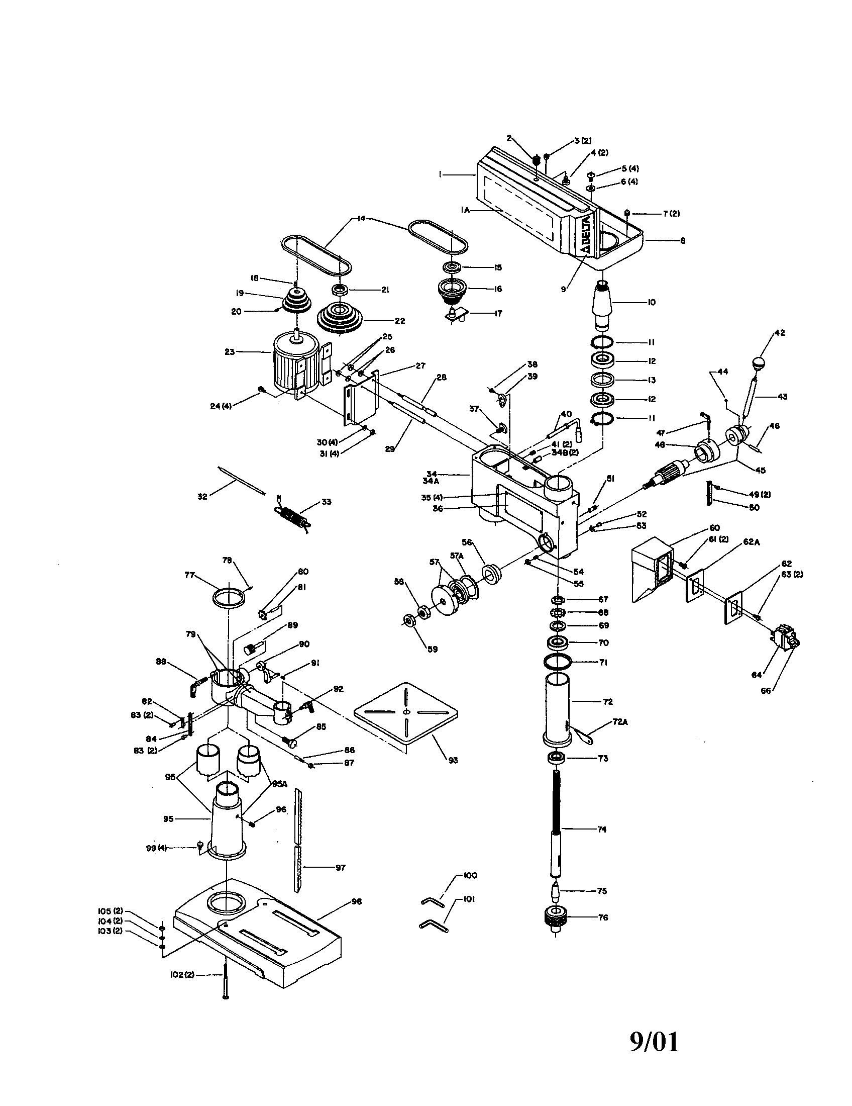 Delta 17-900 drill press Parts | Diagrams, Manuals | Sears PartsDirect