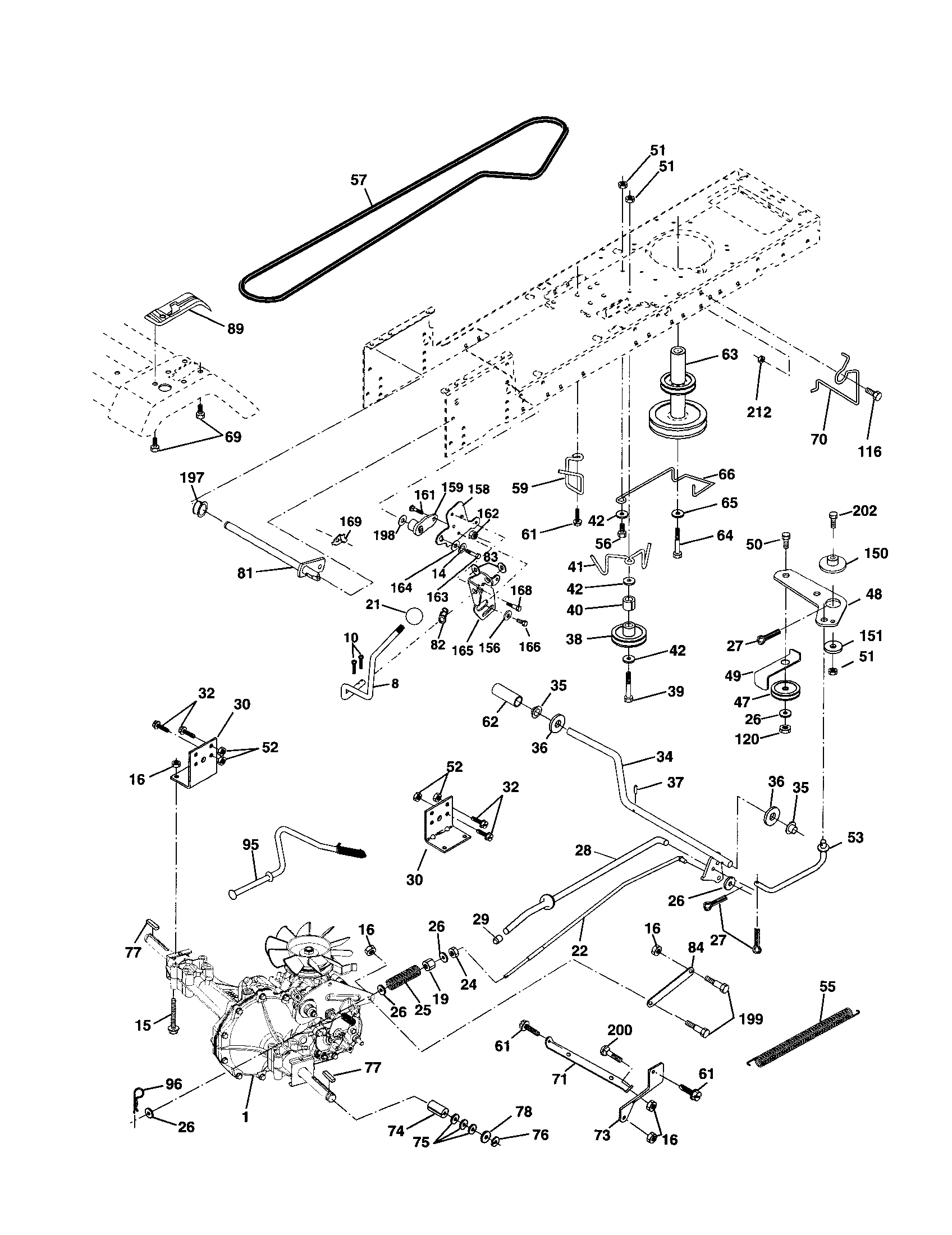 Page - 27 Poulan PR185H42STC front-engine lawn tractor Parts | Diagrams ...