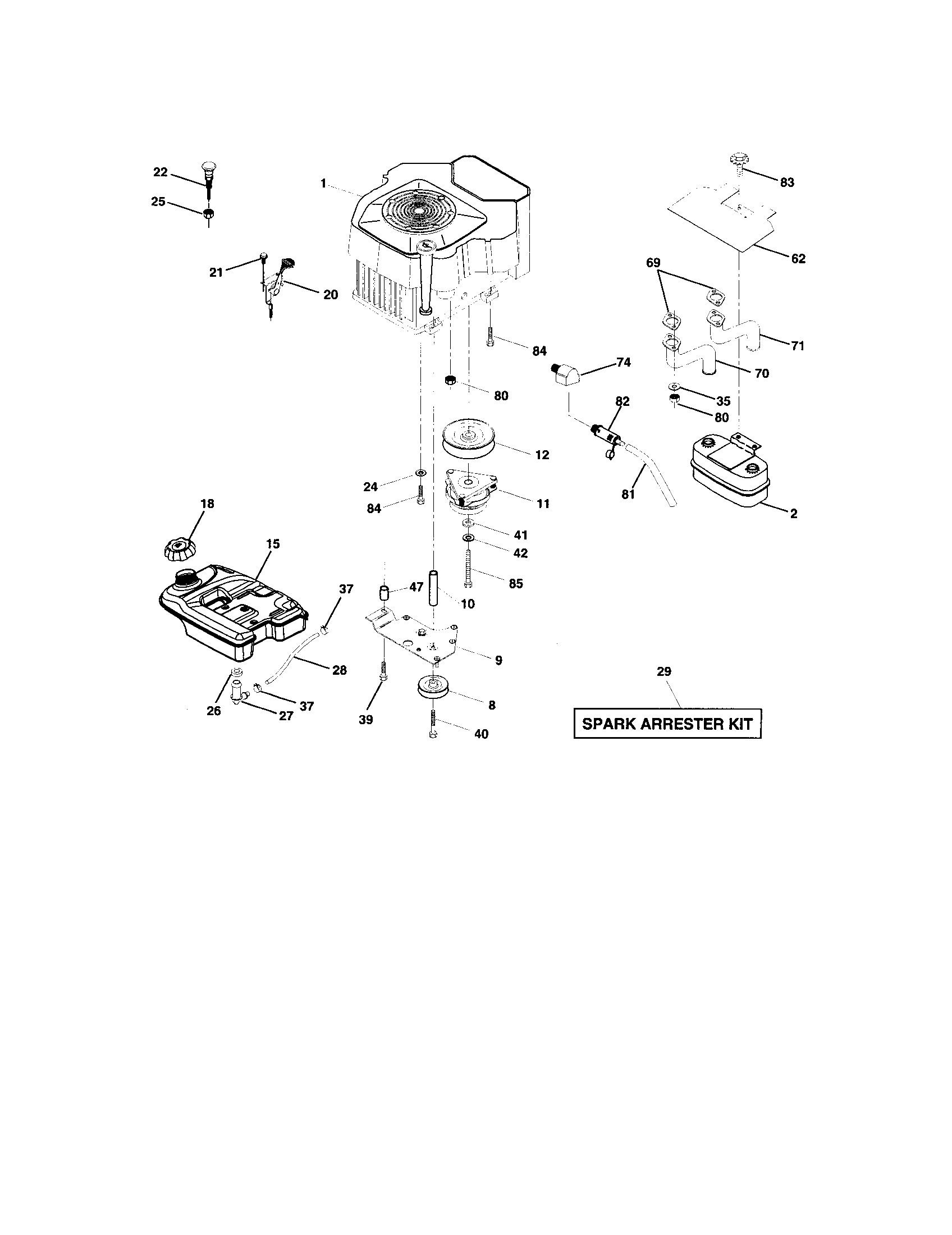 Page - 165 Official Craftsman 917276010 front-engine lawn tractor parts ...
