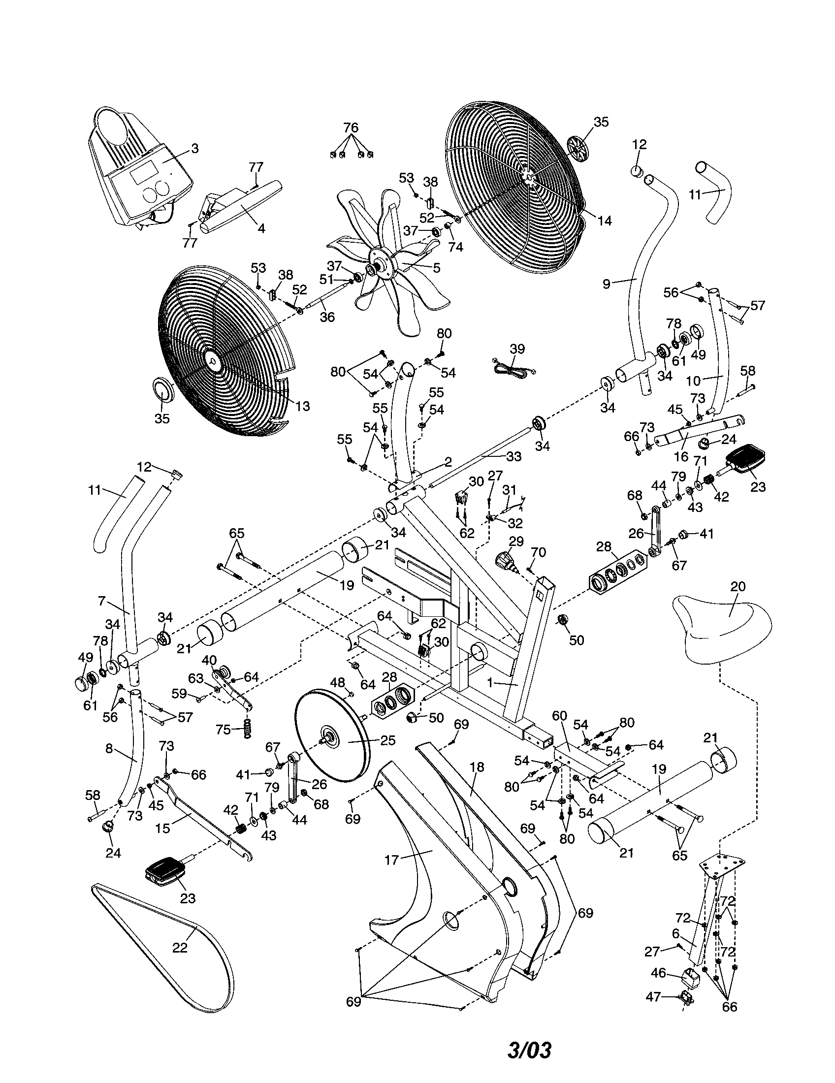 Official Proform 831280442 exercise cycle parts | Sears PartsDirect