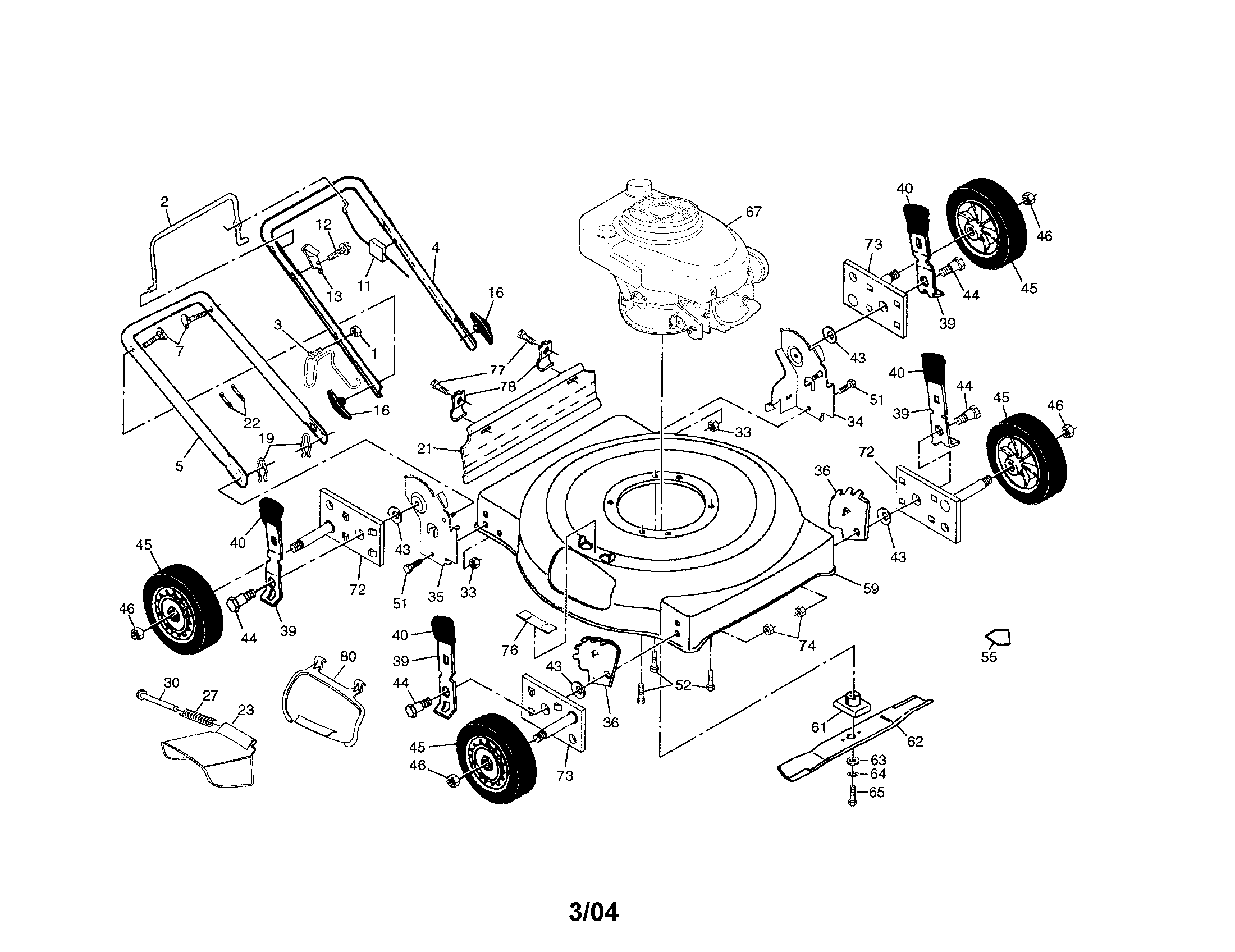 Official Craftsman 917387460 gas lawn mower parts | Sears PartsDirect
