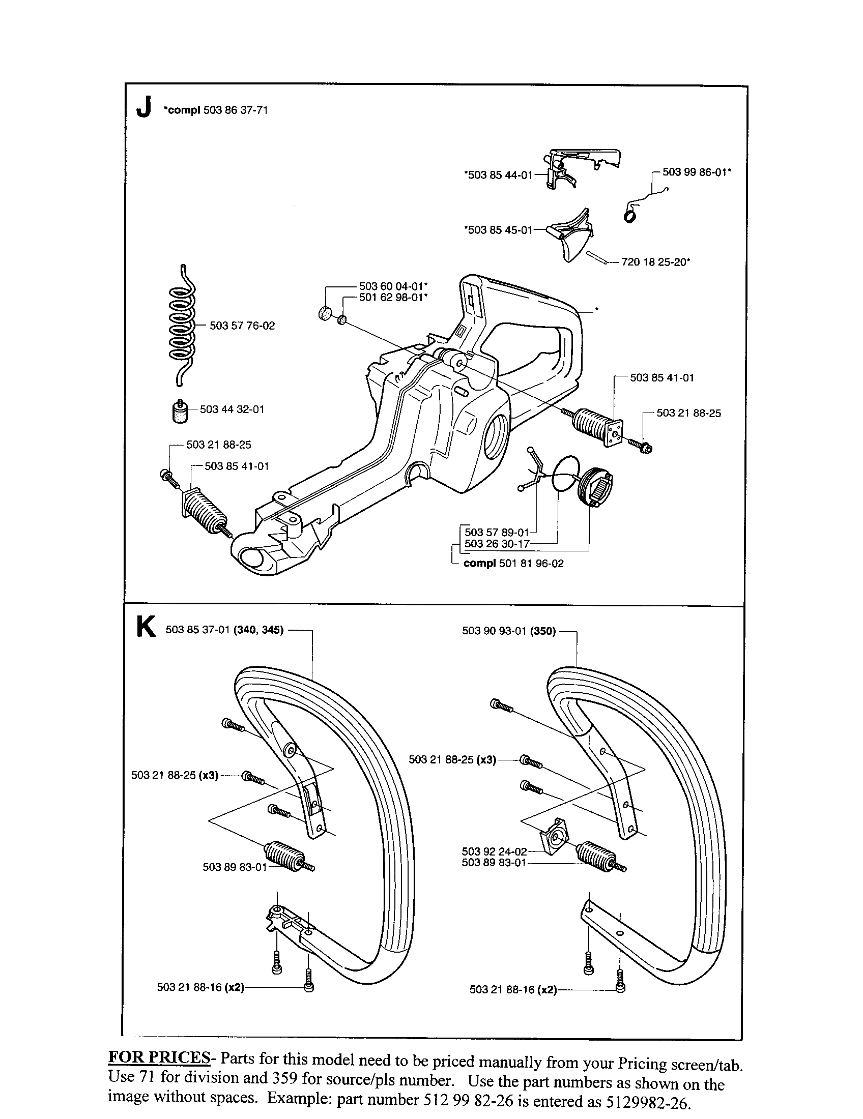 Page - 5 Official Husqvarna 350EPA gas chainsaw parts | Sears PartsDirect