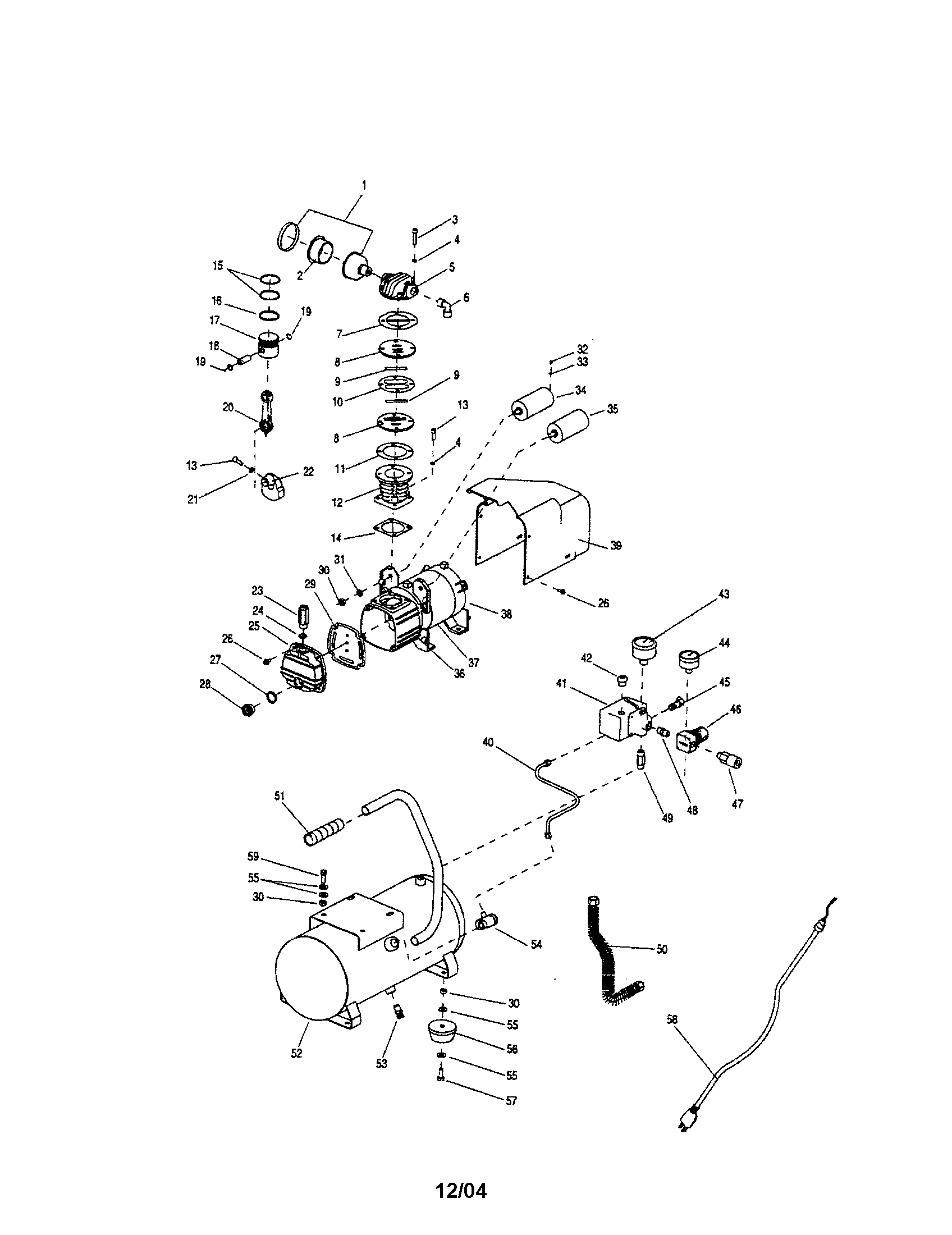 Page - 18 Official Craftsman 921153100 air compressor parts | Sears ...