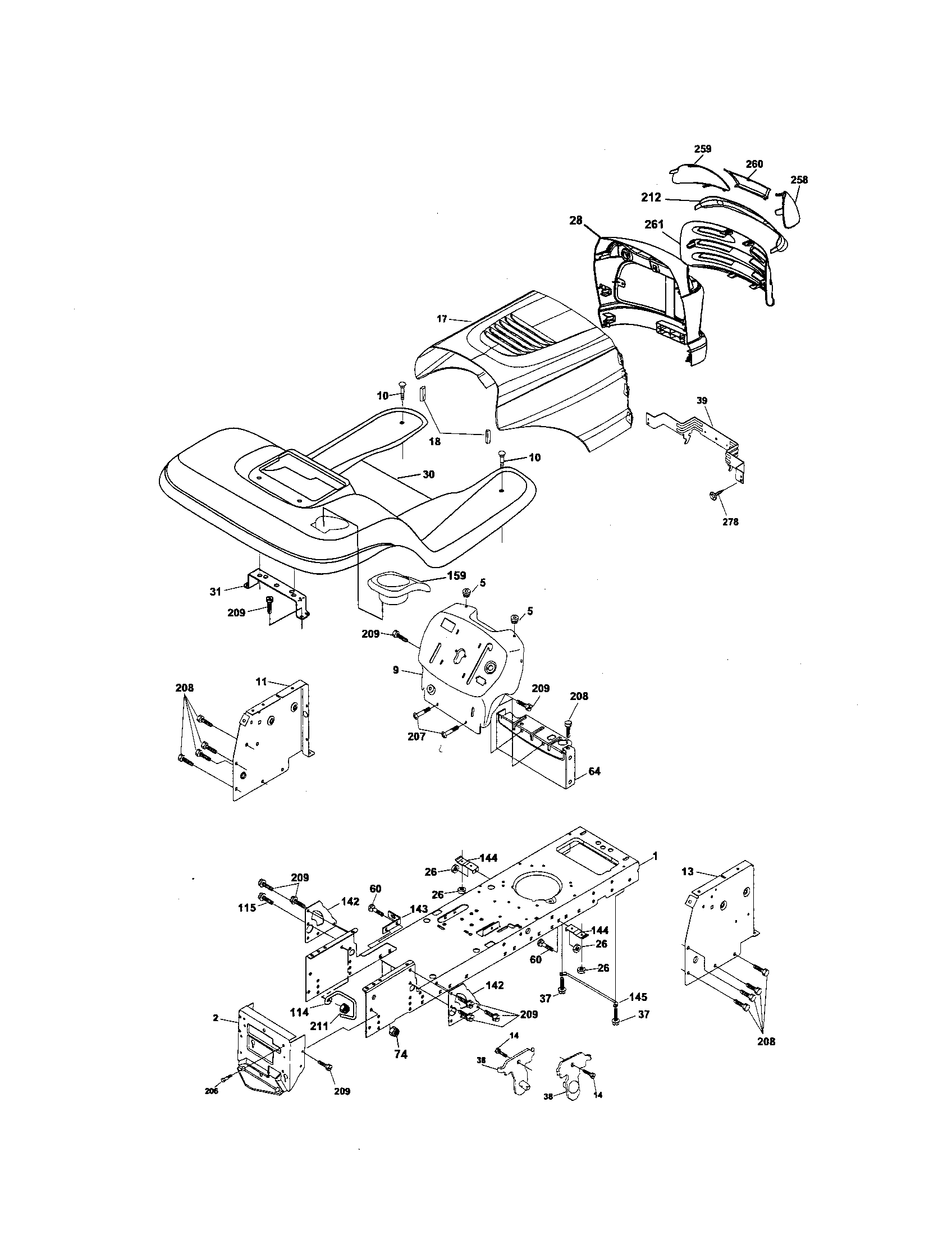 Official Craftsman 917275750 front-engine lawn tractor parts | Sears ...
