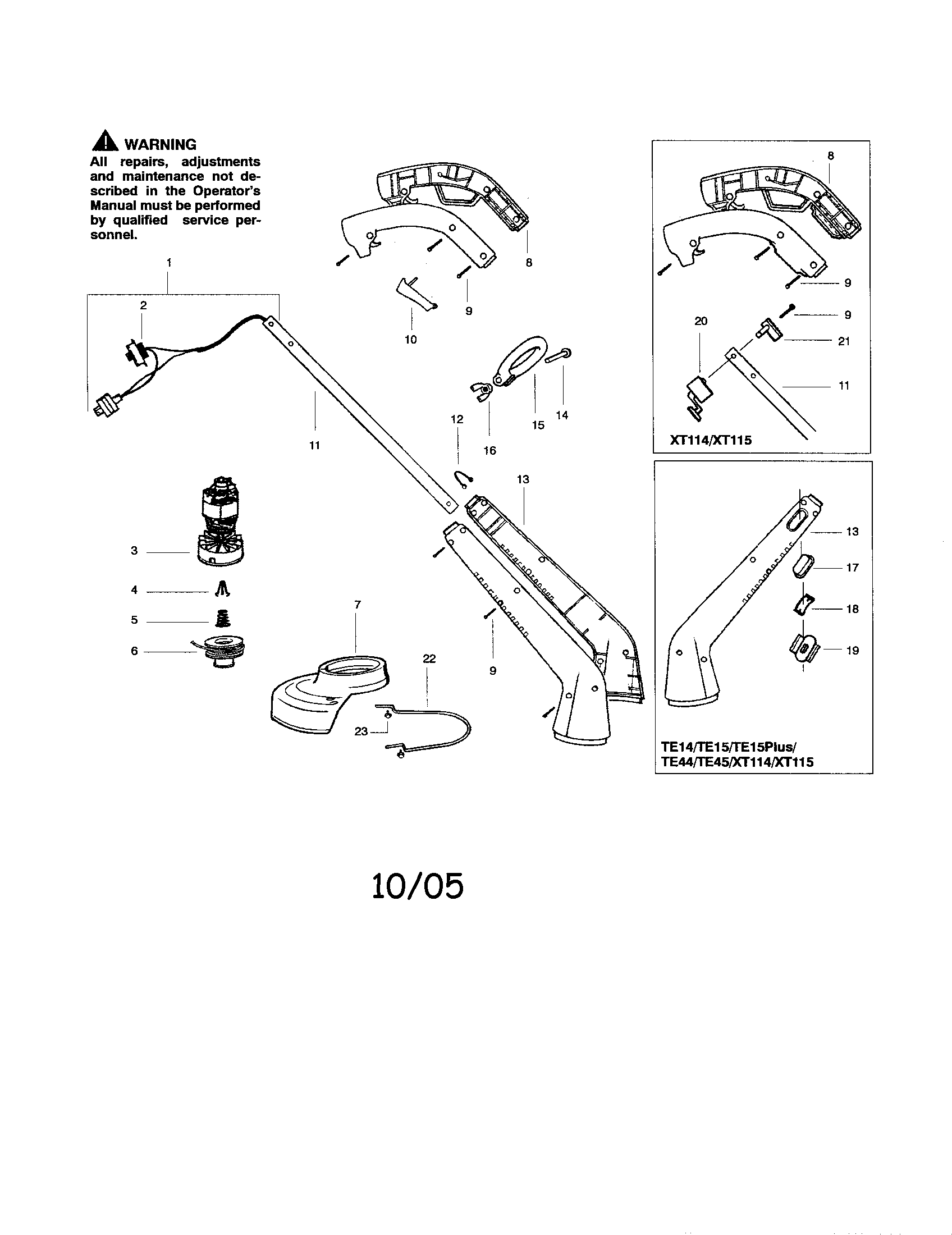 Page - 6 Official Weed Eater TE45 electric line trimmer parts | Sears PartsDirect