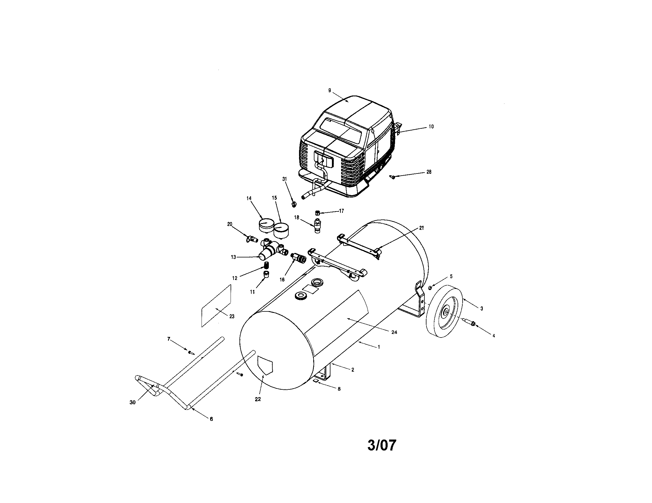 Craftsman 919167244 air compressor Parts | Diagrams, Manuals | Sears ...