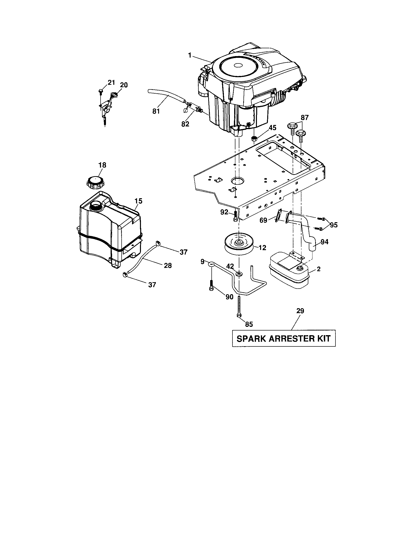 Page - 26 Official Husqvarna YTH20K46-96043003300 front-engine lawn ...