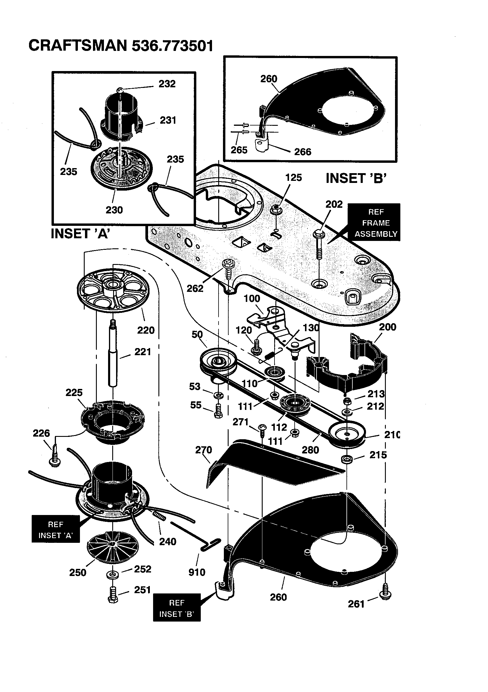 Official Craftsman 536773501 gas line trimmer parts | Sears PartsDirect
