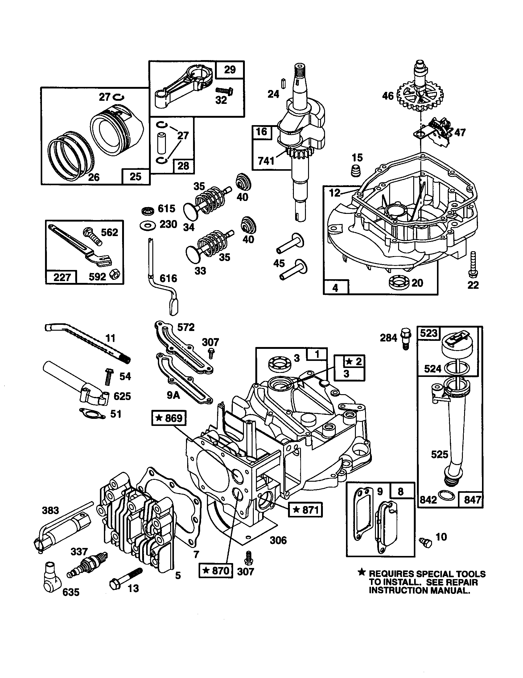 Official Briggs & Stratton 12H802-2675-B1 lawn & garden engine parts ...