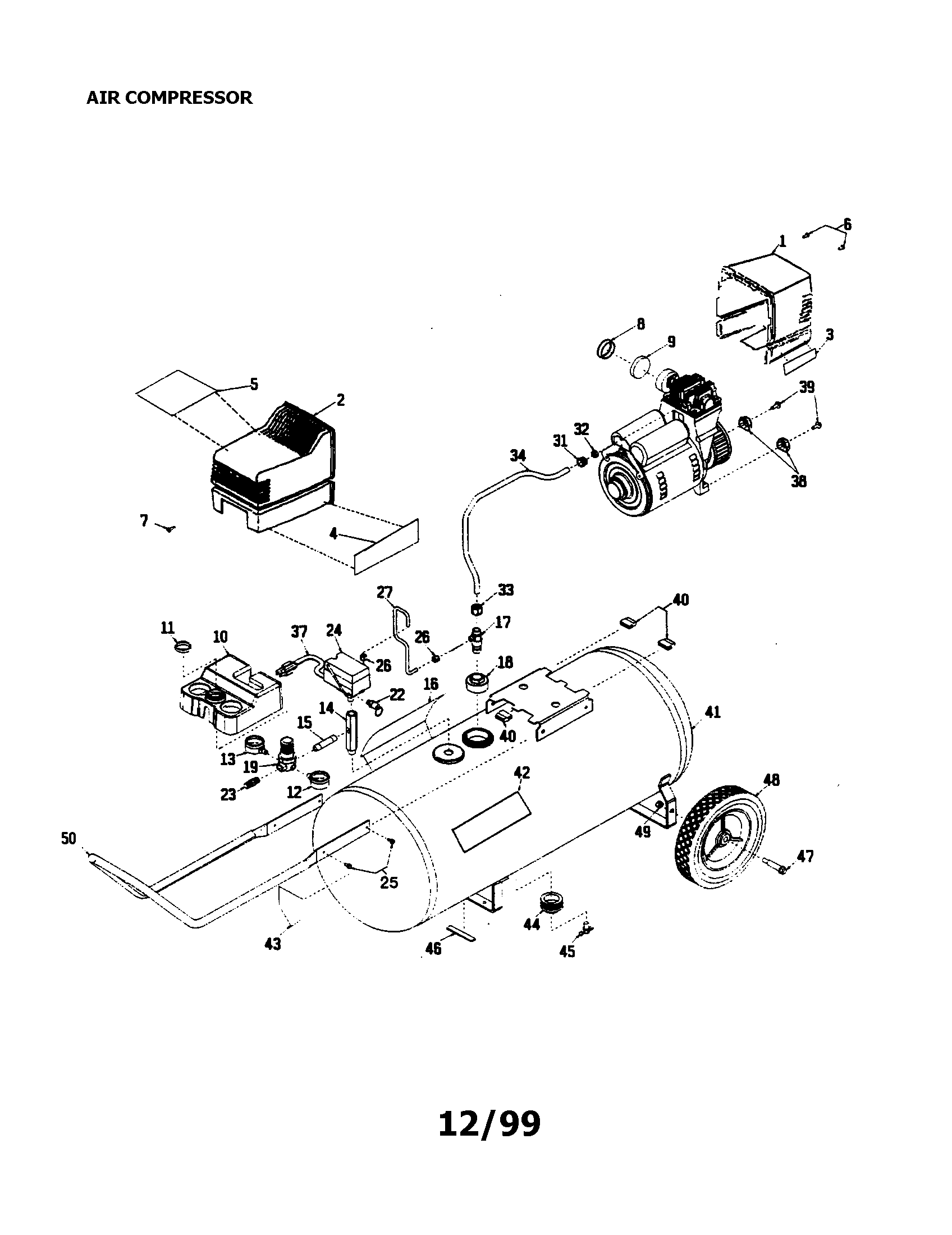 Page - 38 Official Craftsman 919165050 air compressor parts | Sears ...