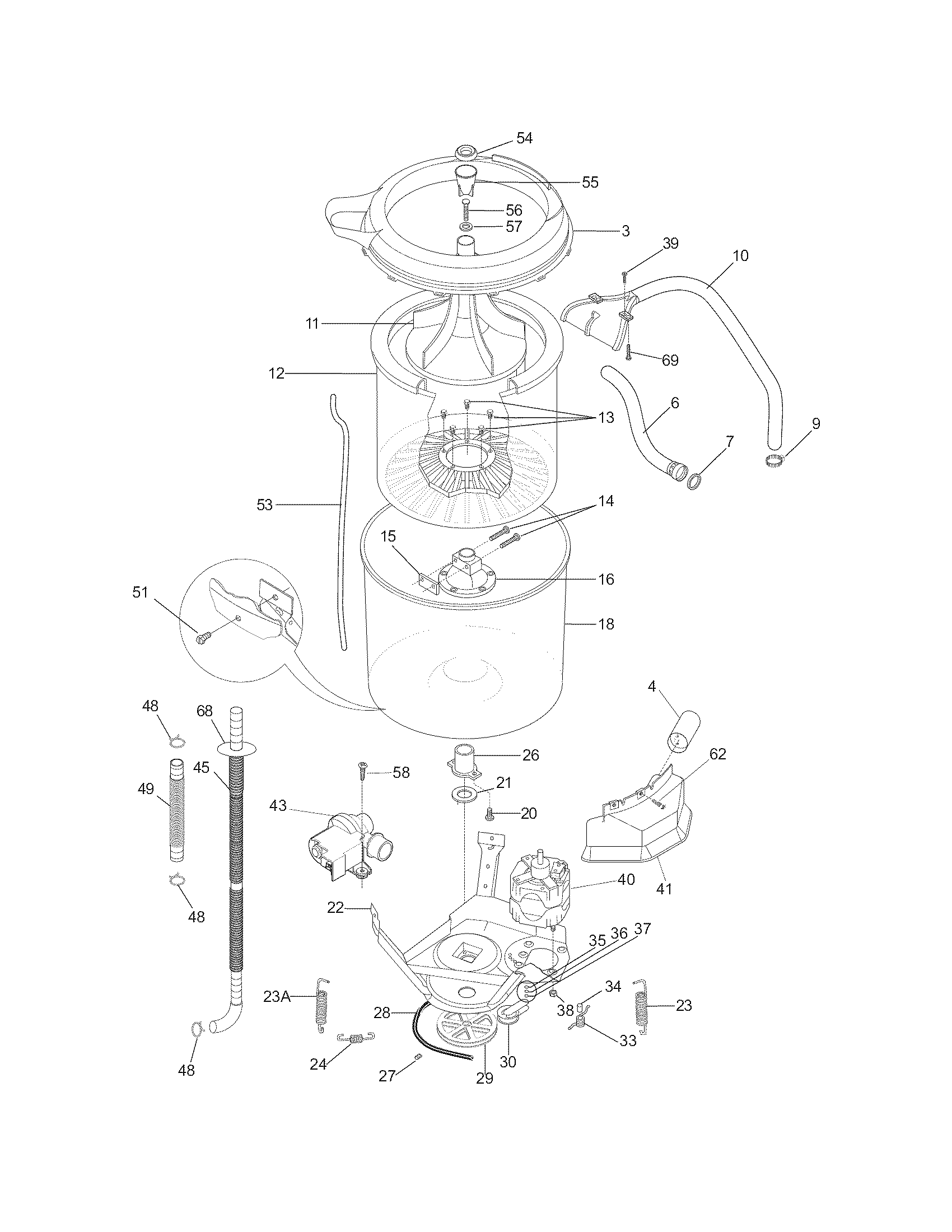 Page - 9 Official Frigidaire GLET1142FS2 stacked laundry center parts ...