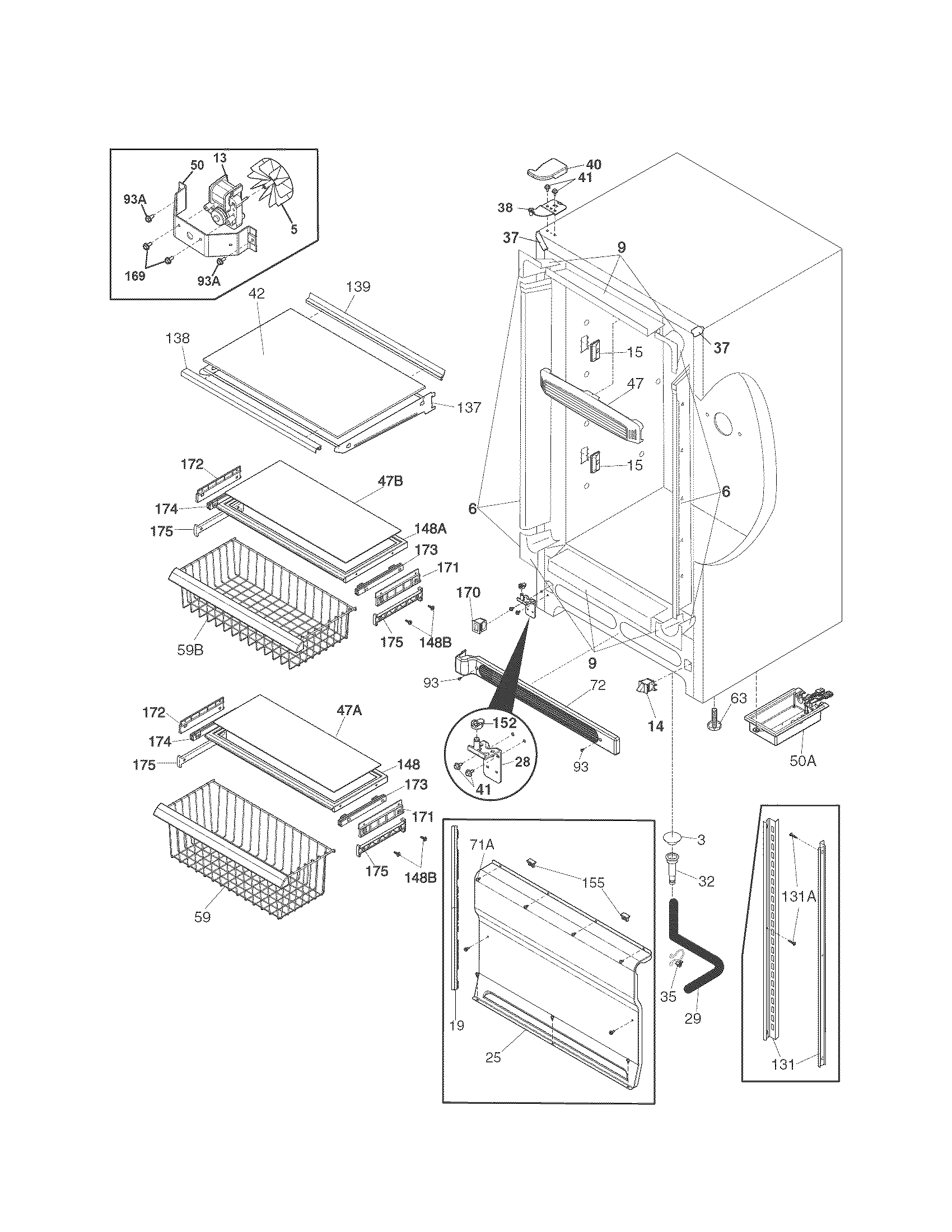 Official Kenmore Elite 25344753110 upright freezer parts | Sears ...