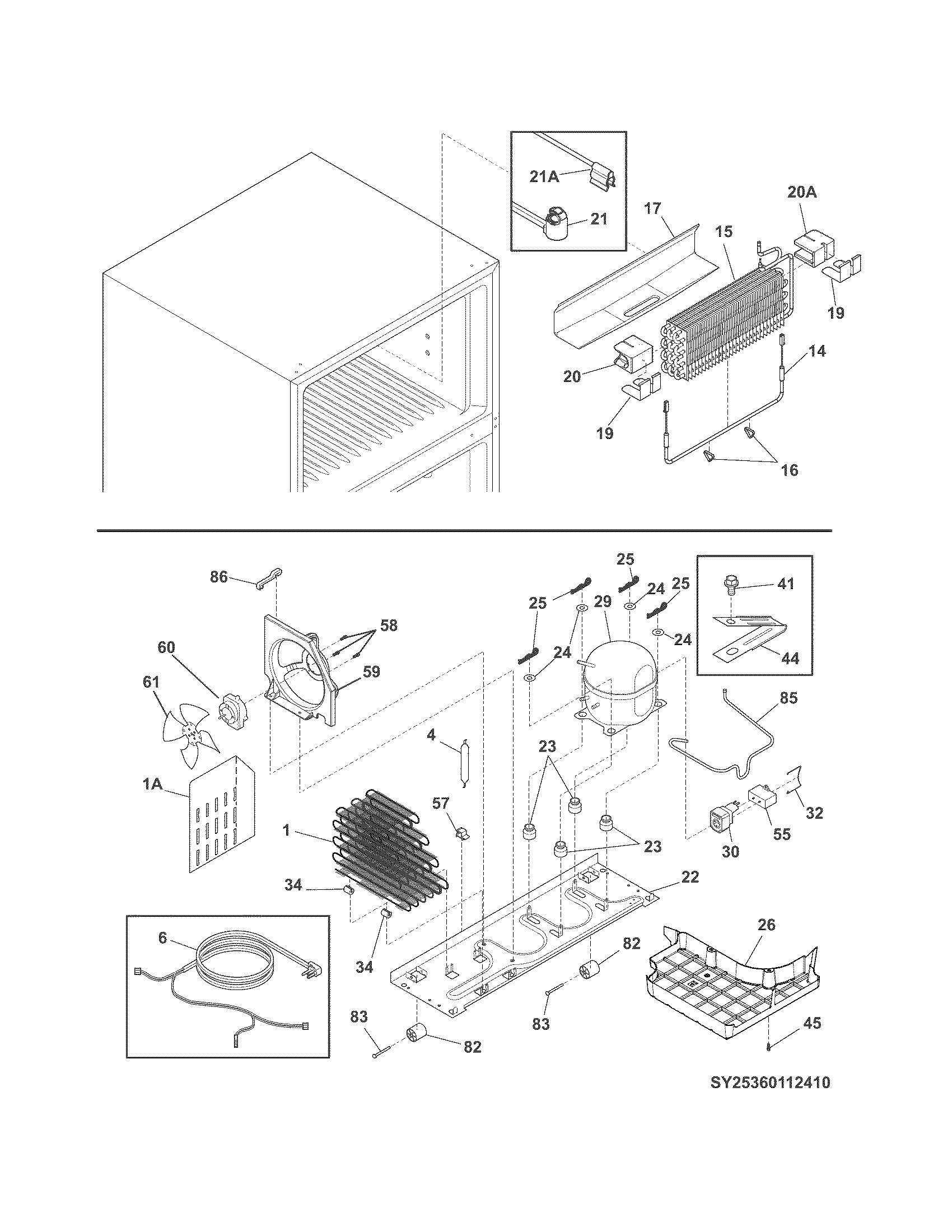 Official Frigidaire LFHT2131QF0 top-mount refrigerator parts | Sears ...