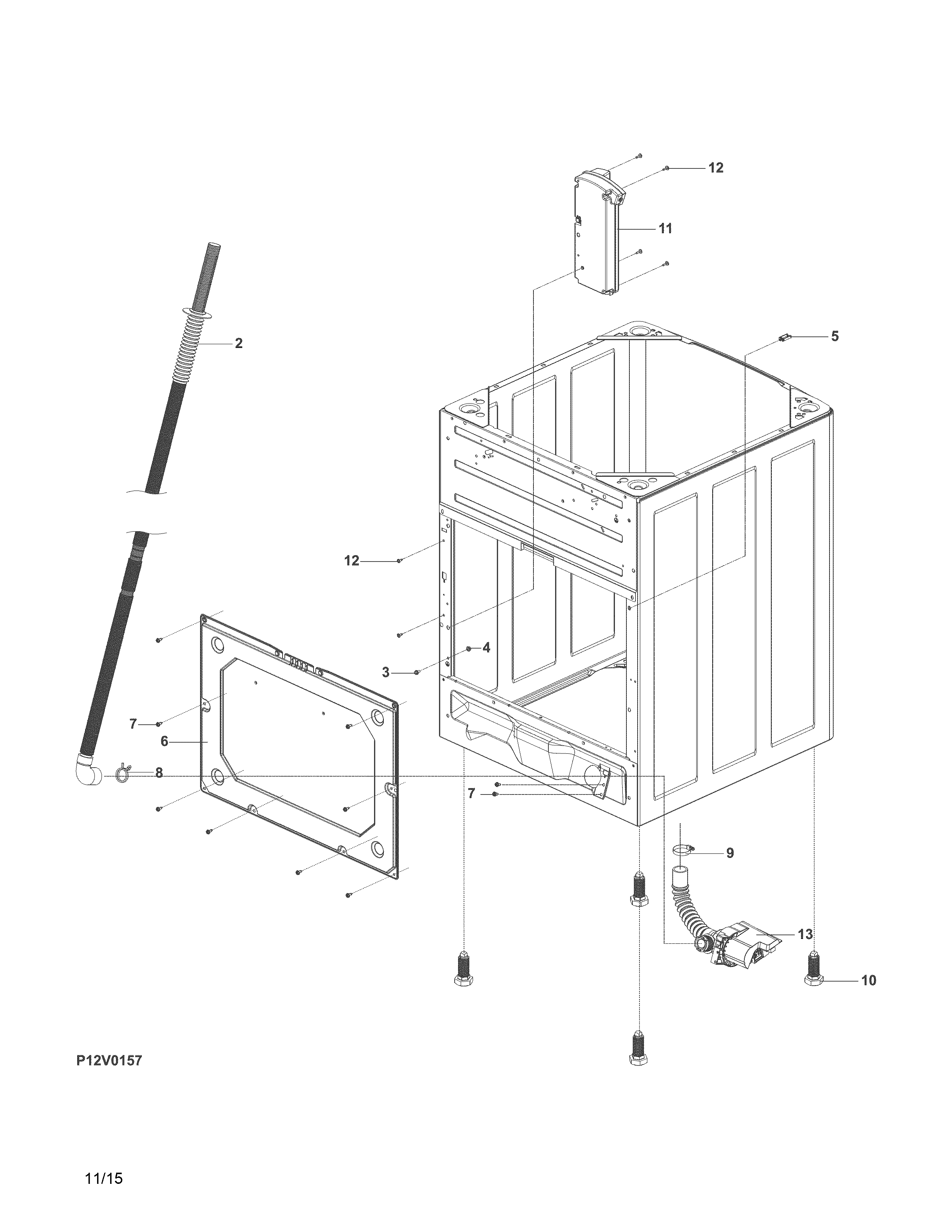 Official Frigidaire FFTW1001PW0 washer parts | Sears PartsDirect