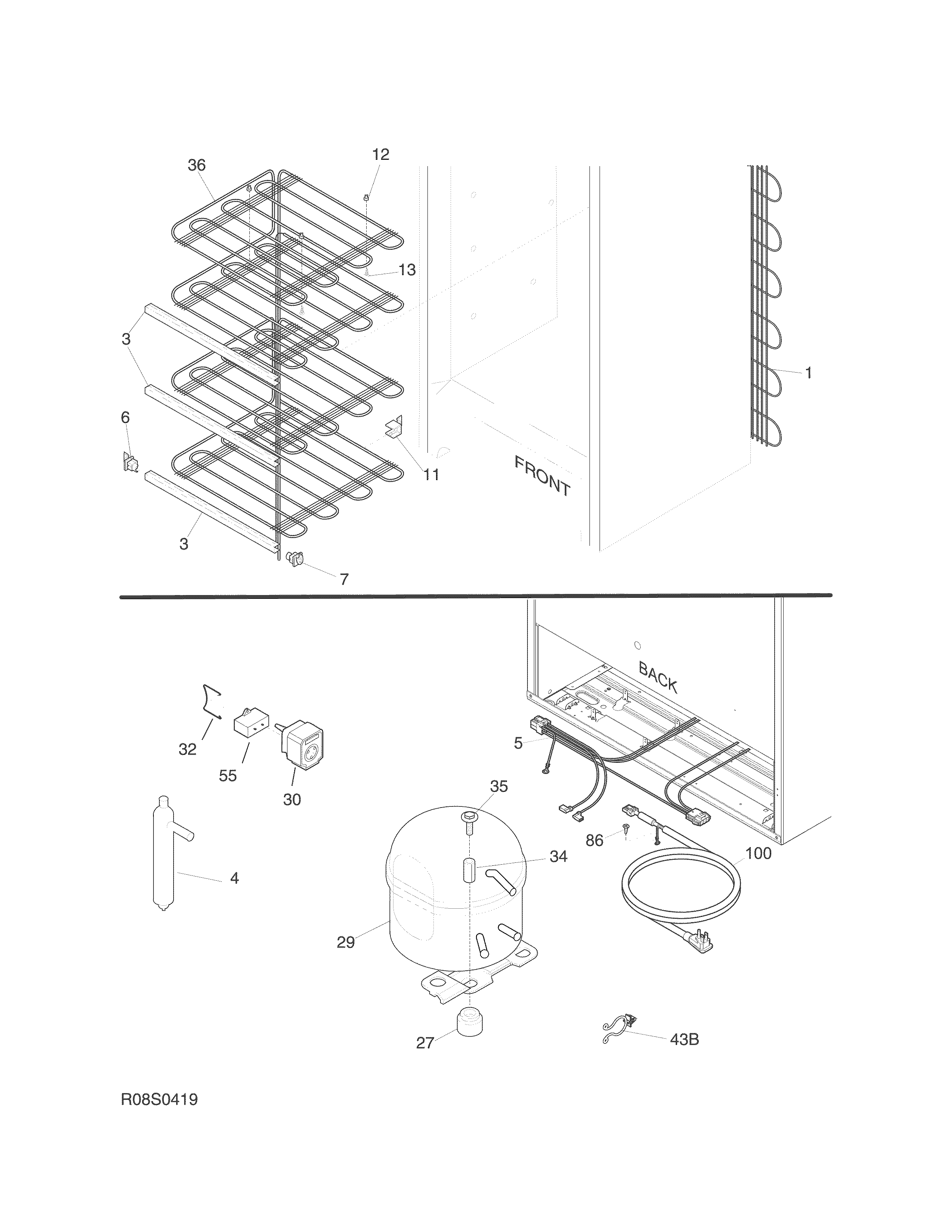 Official Kenmore 25322442412 upright freezer parts | Sears PartsDirect