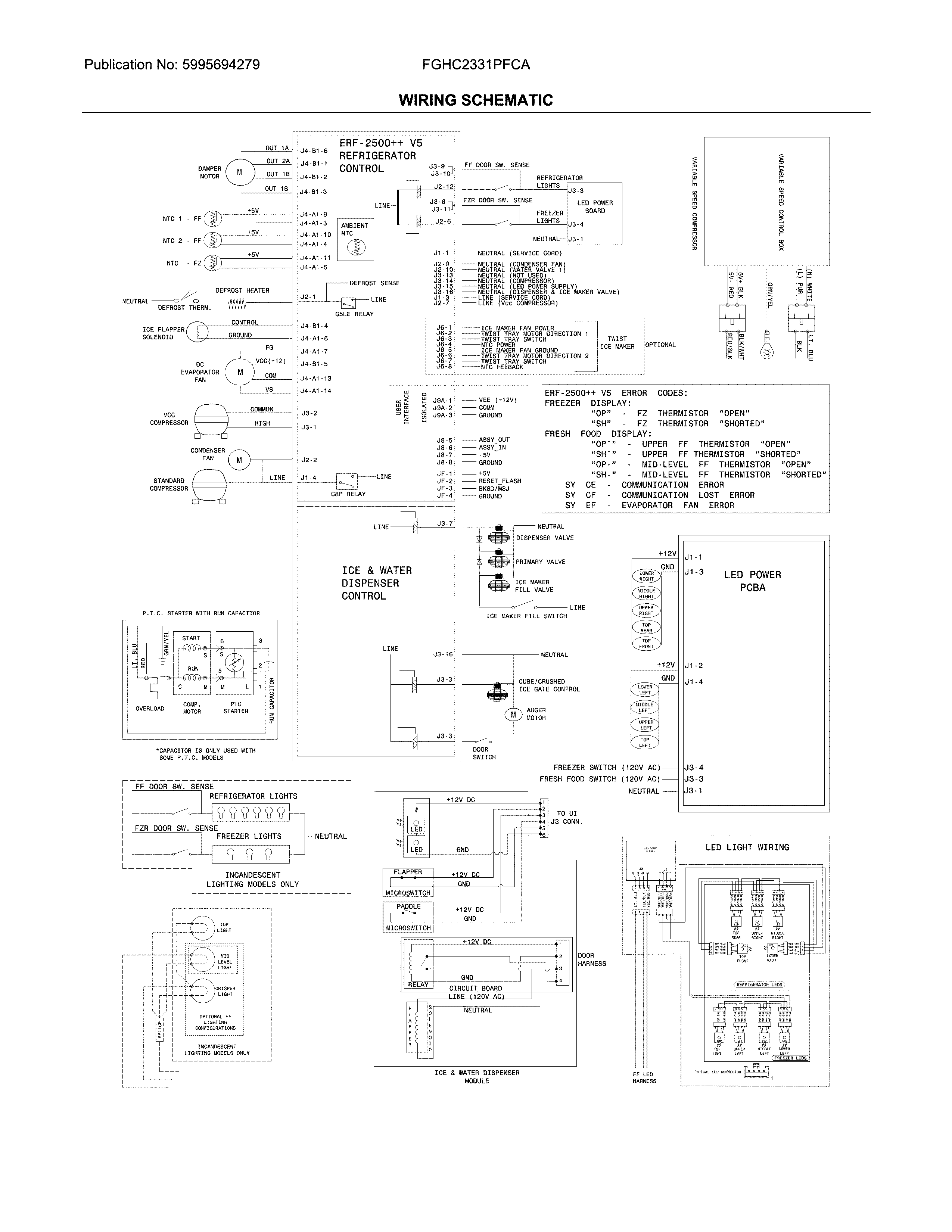 Official Frigidaire FGHC2331PFCA side-by-side refrigerator parts ...