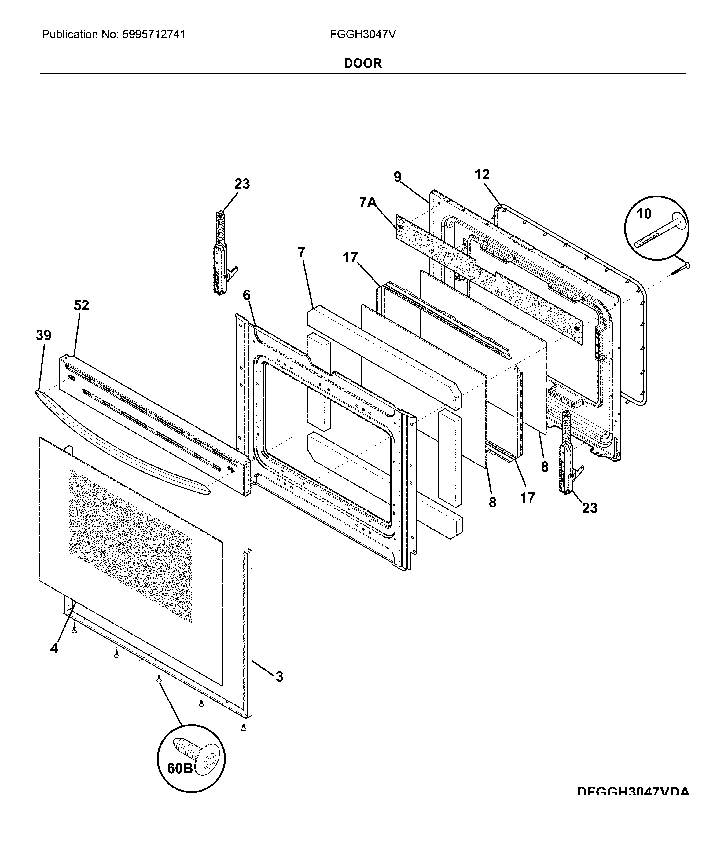 Official Frigidaire FGGH3047VFA gas range parts | Sears PartsDirect