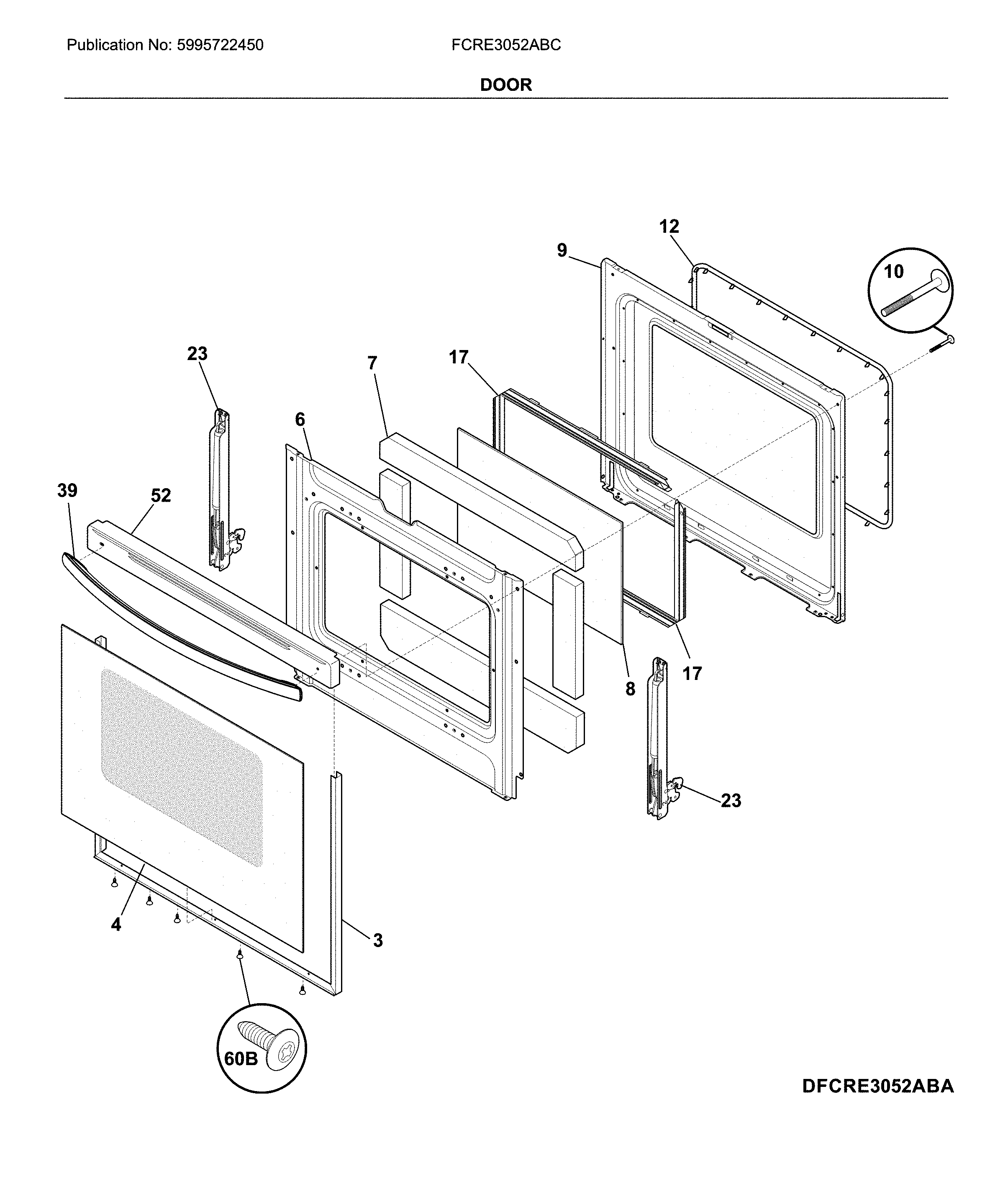 Official Frigidaire FCRE3052ABC electric range parts | Sears PartsDirect