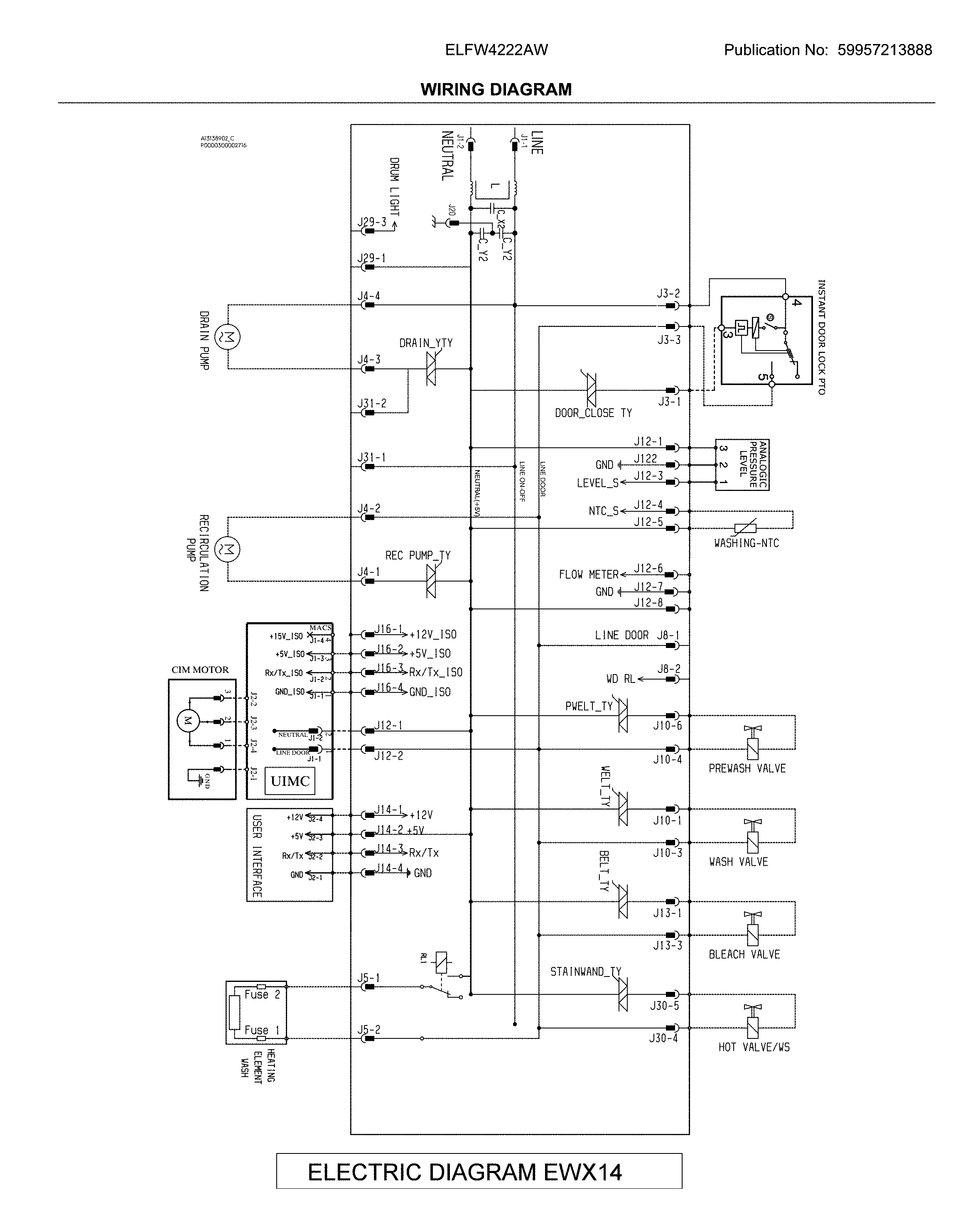 Official Electrolux ELFW4222AW washer parts | Sears PartsDirect