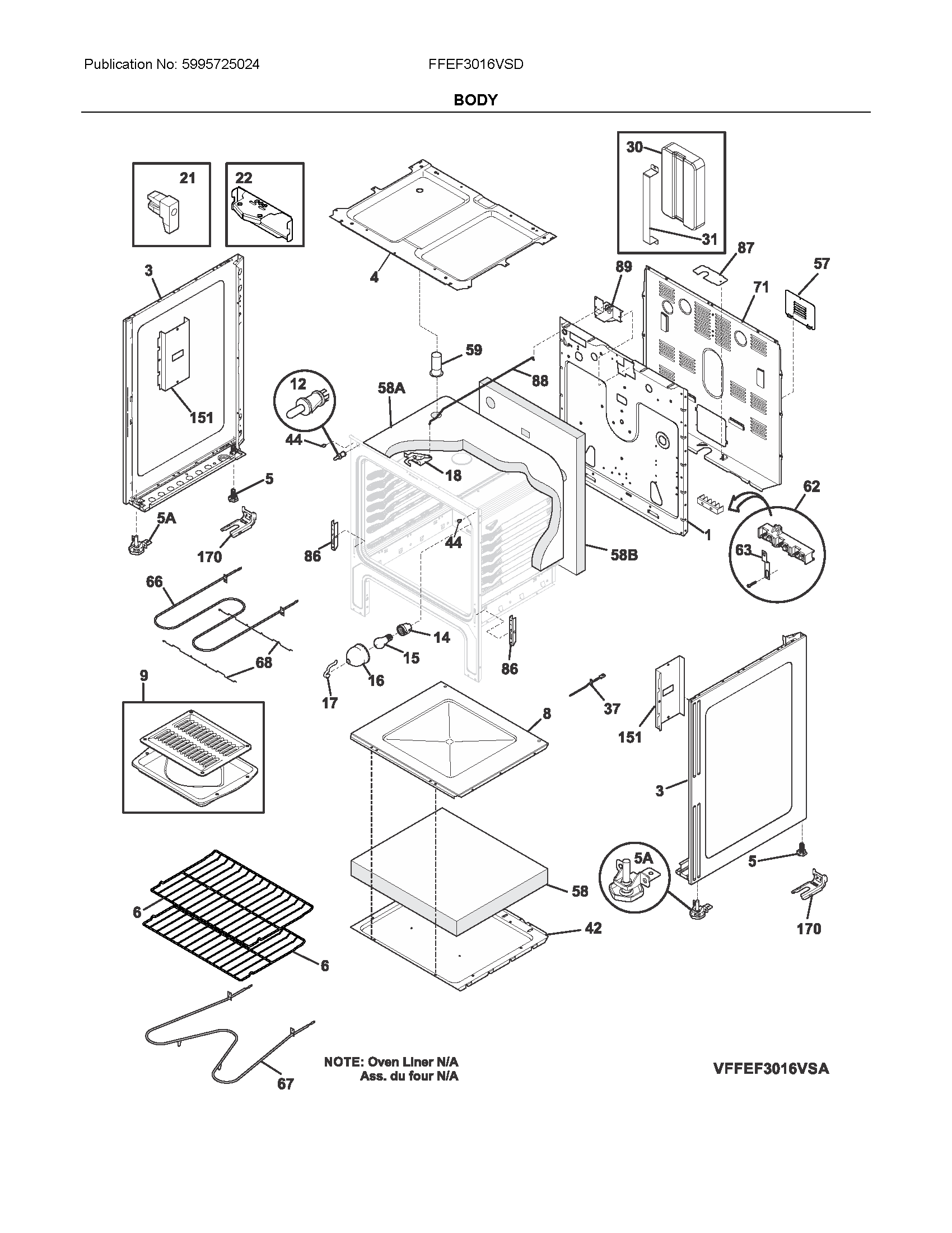 Official Frigidaire FFEF3016VSD electric range parts | Sears PartsDirect