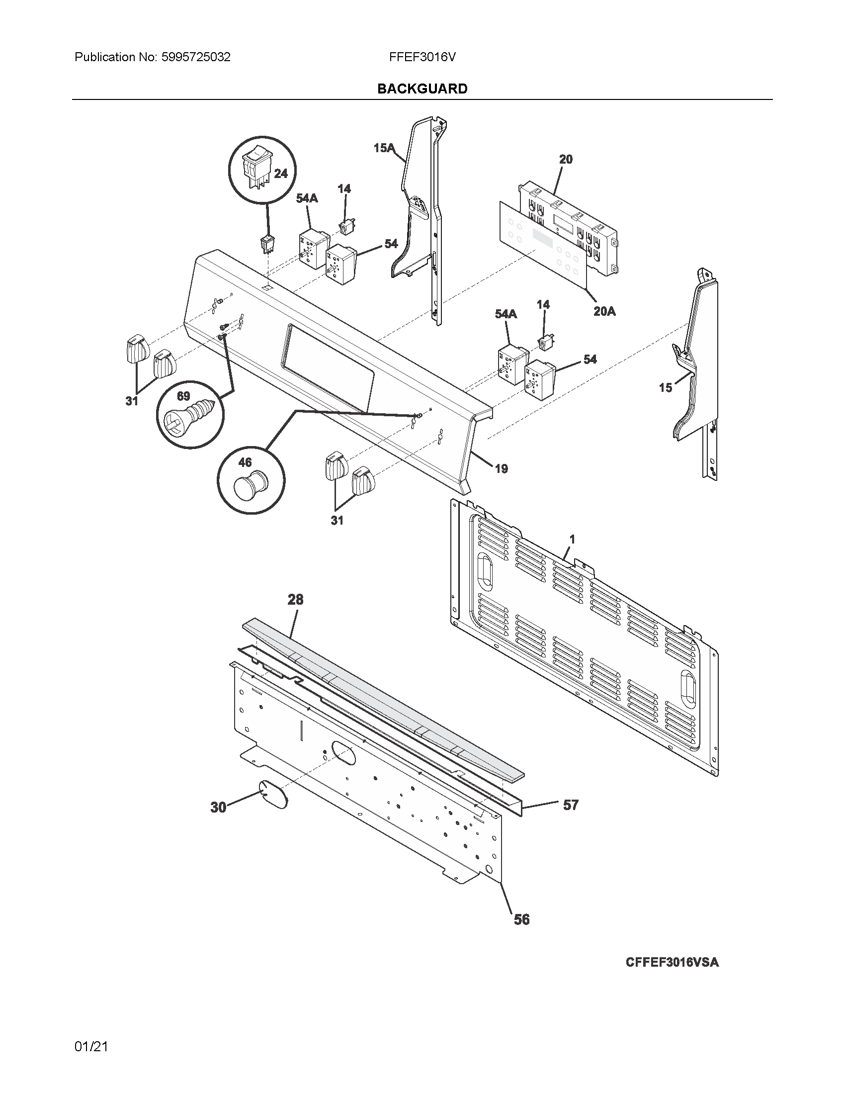 Official Frigidaire FFEF3016VWD electric range parts | Sears PartsDirect