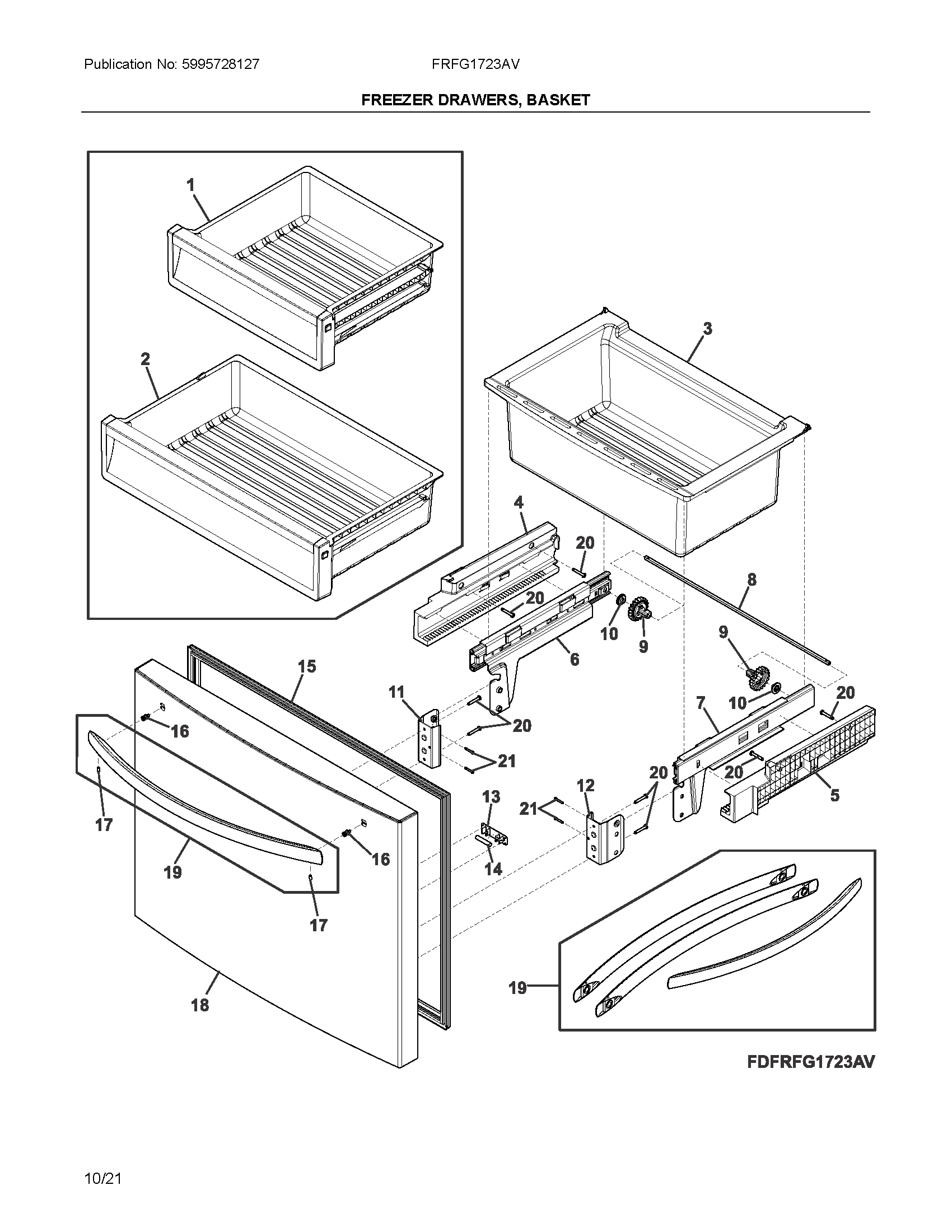 Frigidaire FRFG1723AV bottom-mount refrigerator Parts | Diagrams ...