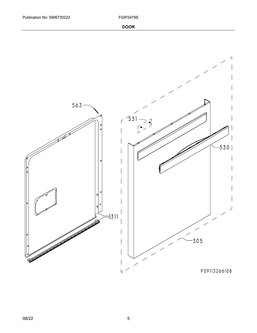 Official Frigidaire FGIP2479SF1A dishwasher parts | Sears PartsDirect