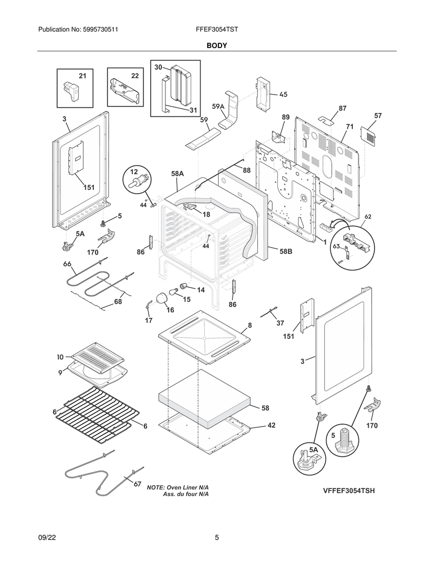 Official Frigidaire FFEF3054TST electric range parts | Sears PartsDirect