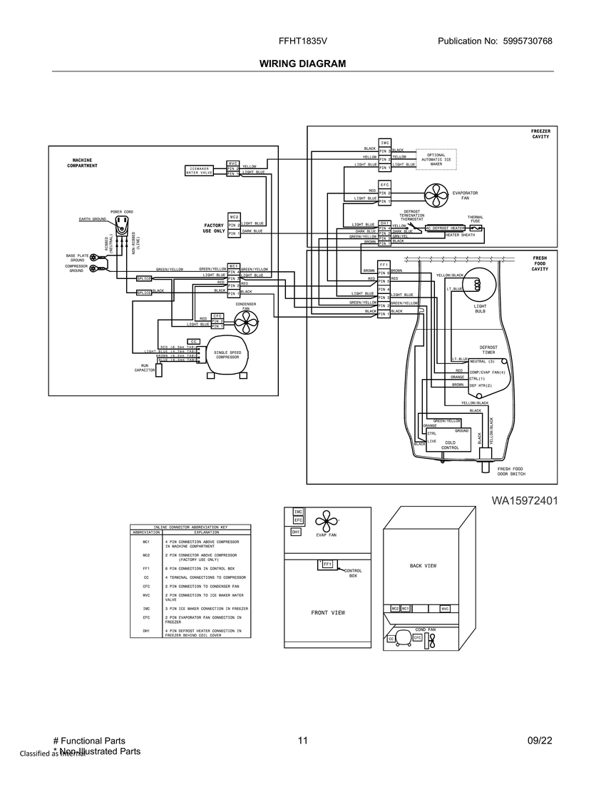Official Frigidaire FFHT1835VS1 top-mount refrigerator parts | Sears ...